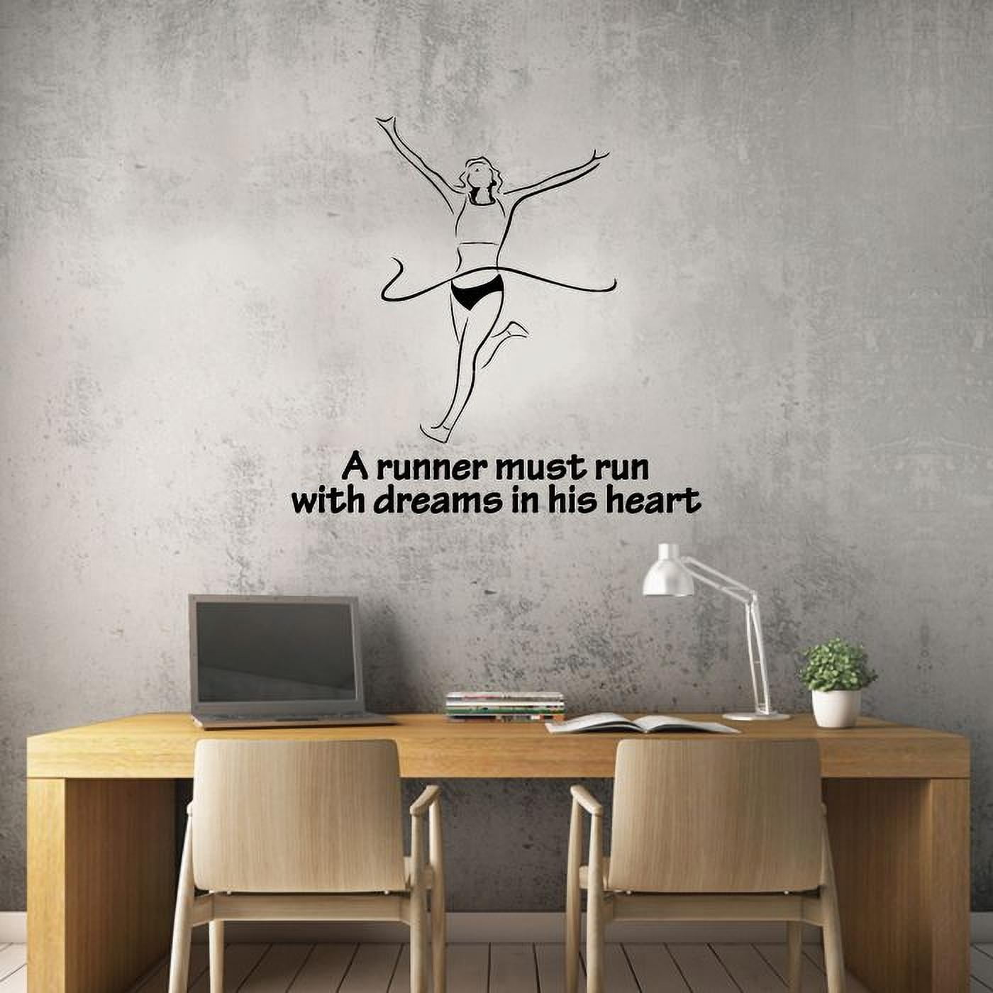 Dreams In His Heart Quote Wall Sticker Room Vinyl Wall Art Decals Sport ...