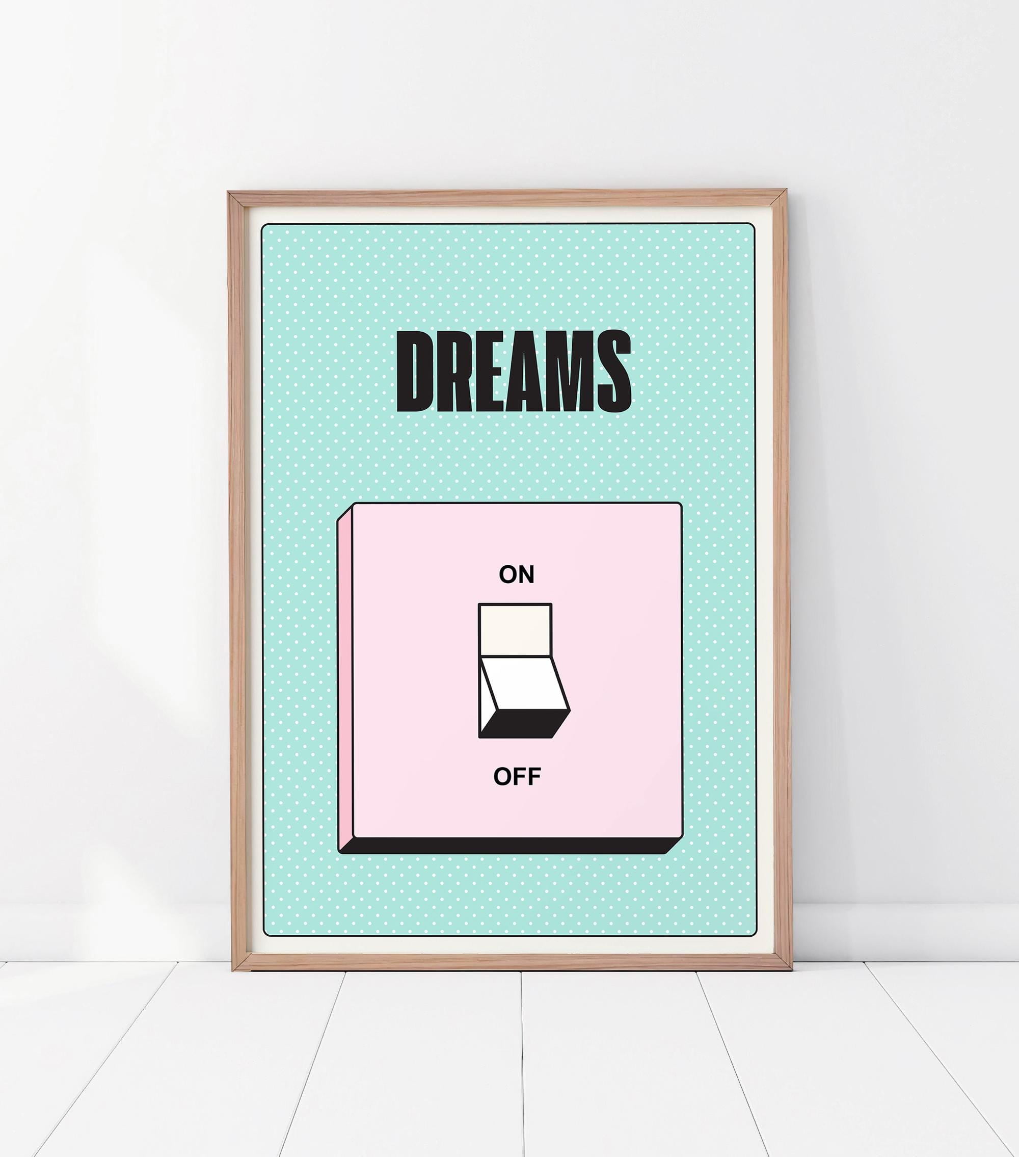 Dreams On Motivational Poster Positive Productivity Inspirational Wall ...