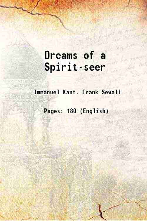 Dreams of a Spirit-seer 1900 - Walmart.com