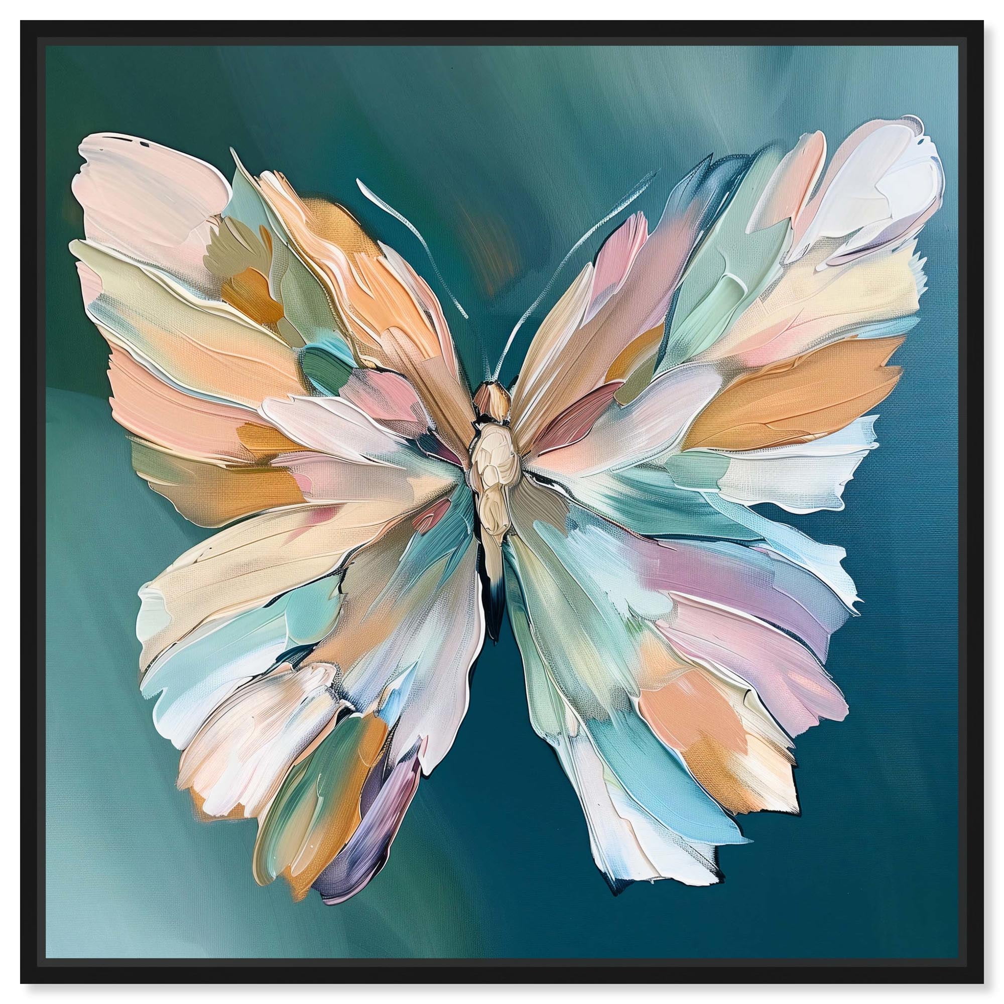 Dreamscape Butterfly Canvas Butterfly Art by Art Remedy, Black Frame ...