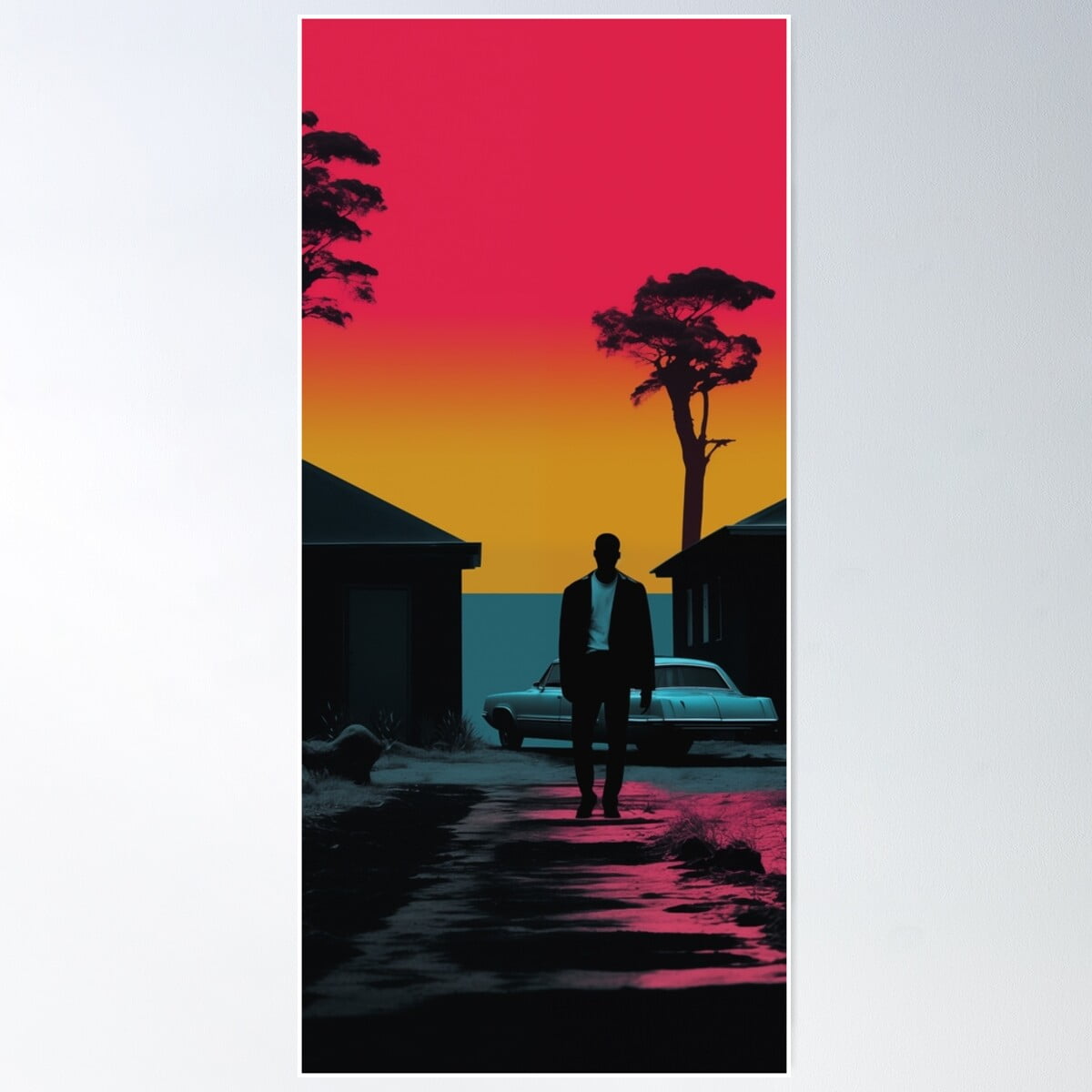 Dreamscape Dusk Poster Wall Art, Modern Wall Decor For Living Room ...