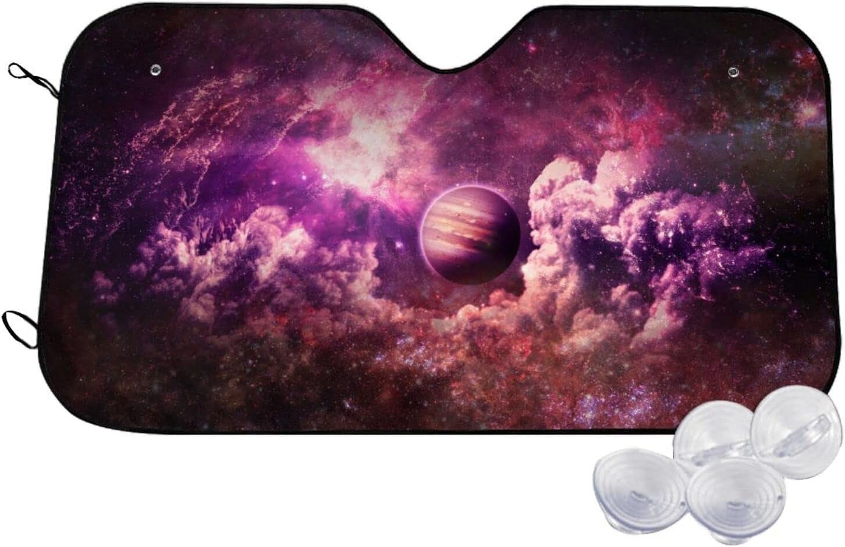 Dreamscape Galaxy Pattern Sun Shade Front Window Sunshade for Most ...