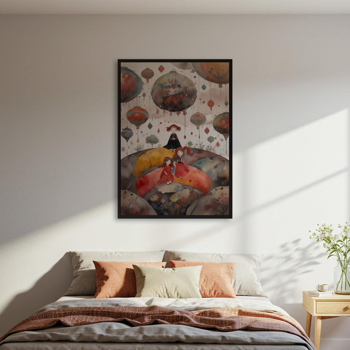 Dreamscape Wall Poster, Cultural Watercolor Decor Poster ...