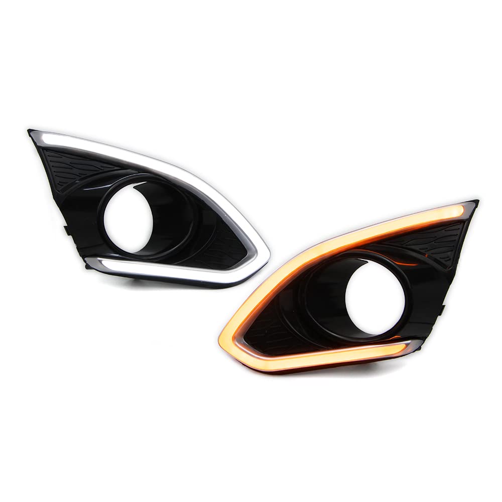 Dreamseek LED DRL Front IFF17 Bumper Fog Lamp Bezel Compatible Chevy ...