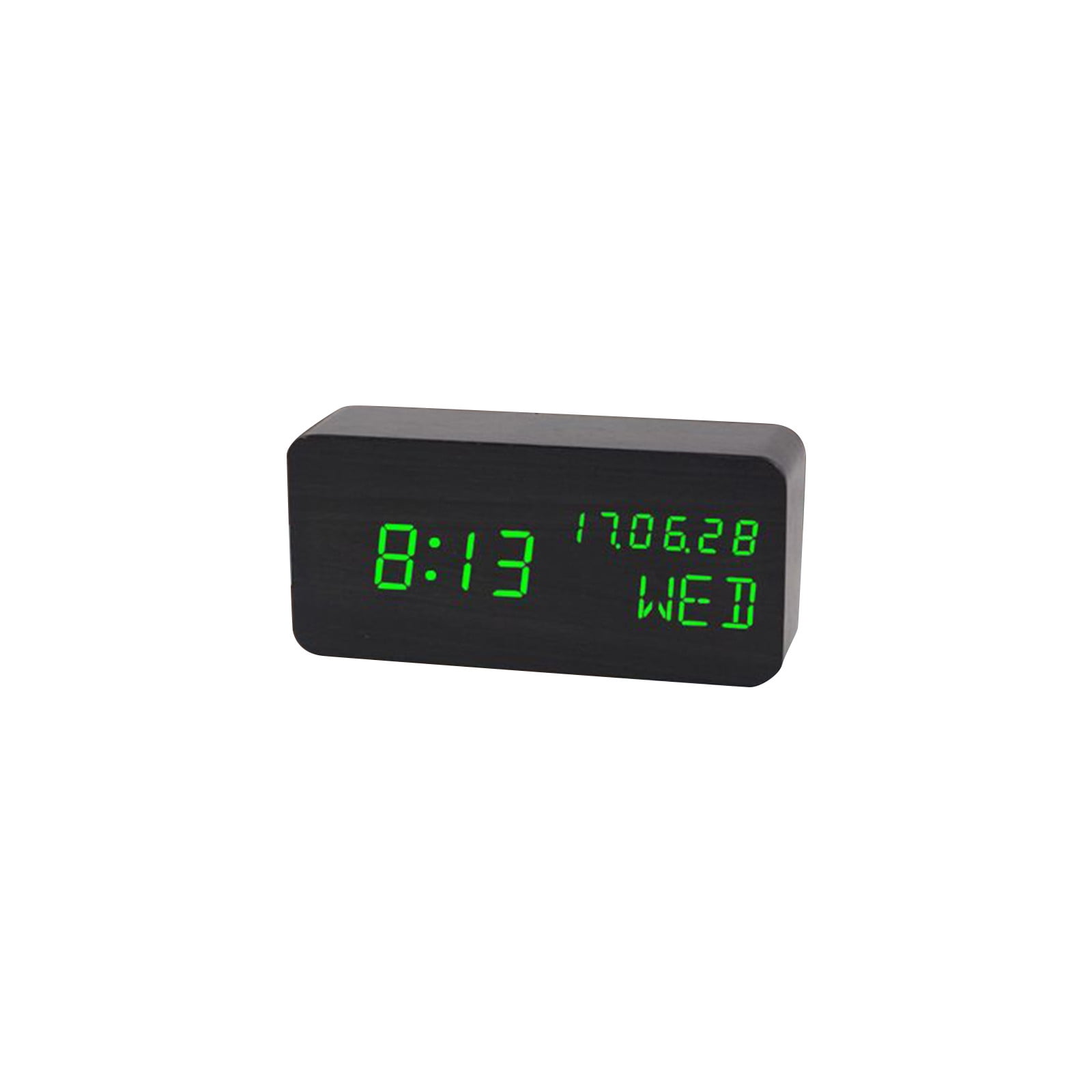 Dreamsky Wooden Digital Alarm Clock, Wooden Alarm Clock Analog Desk ...