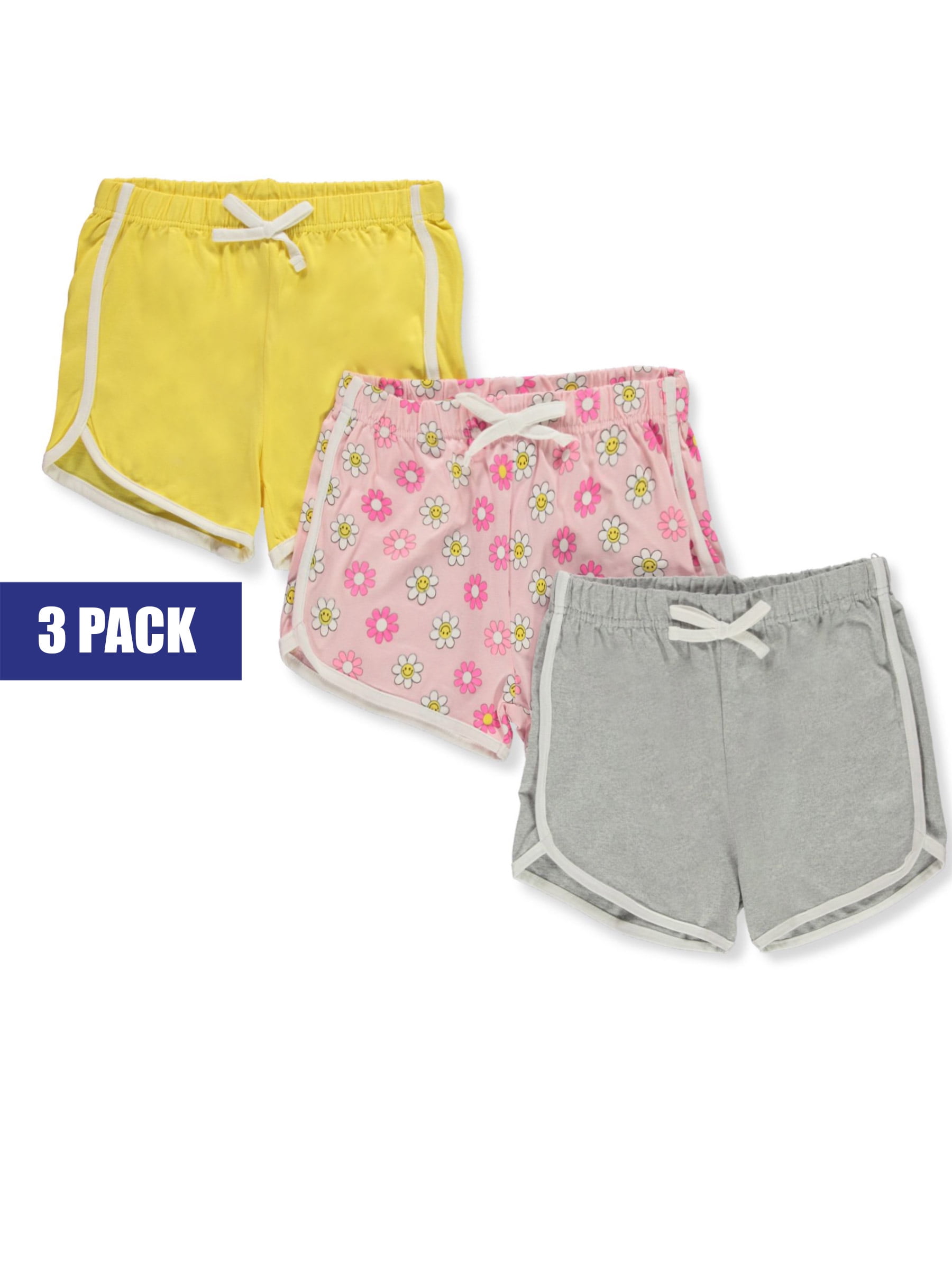 Dreamstar Girls' 3-Pack Varsity Shorts - blush/multi, 14 (Big Girls ...
