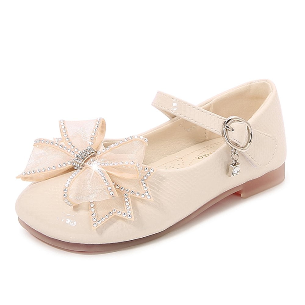 Dreamtale Girls School Uniform Shoes Mary Jane Girls Dress Flats(Bow ...