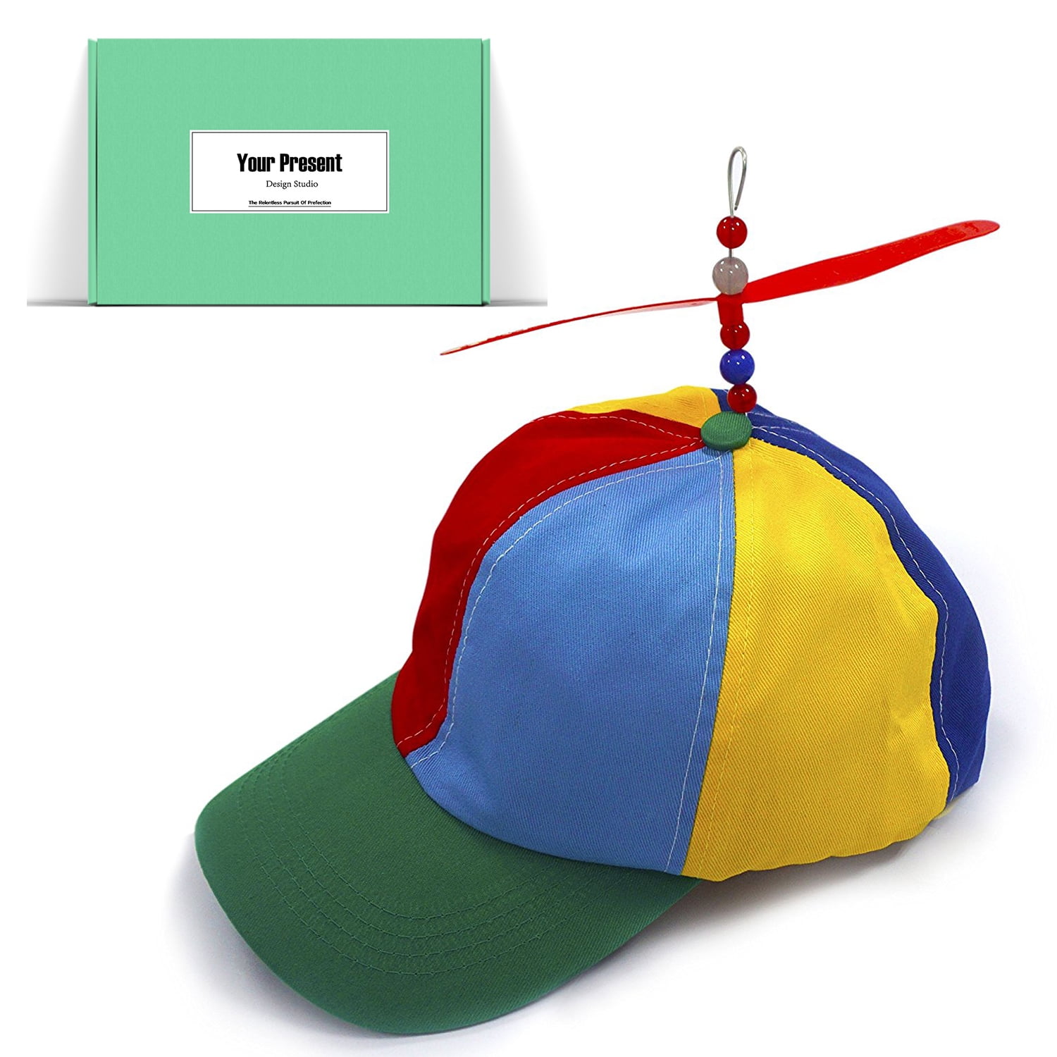 Dreamtale Rainbow-Color Propeller Hat- Baseball Style Cap Green Brim ...