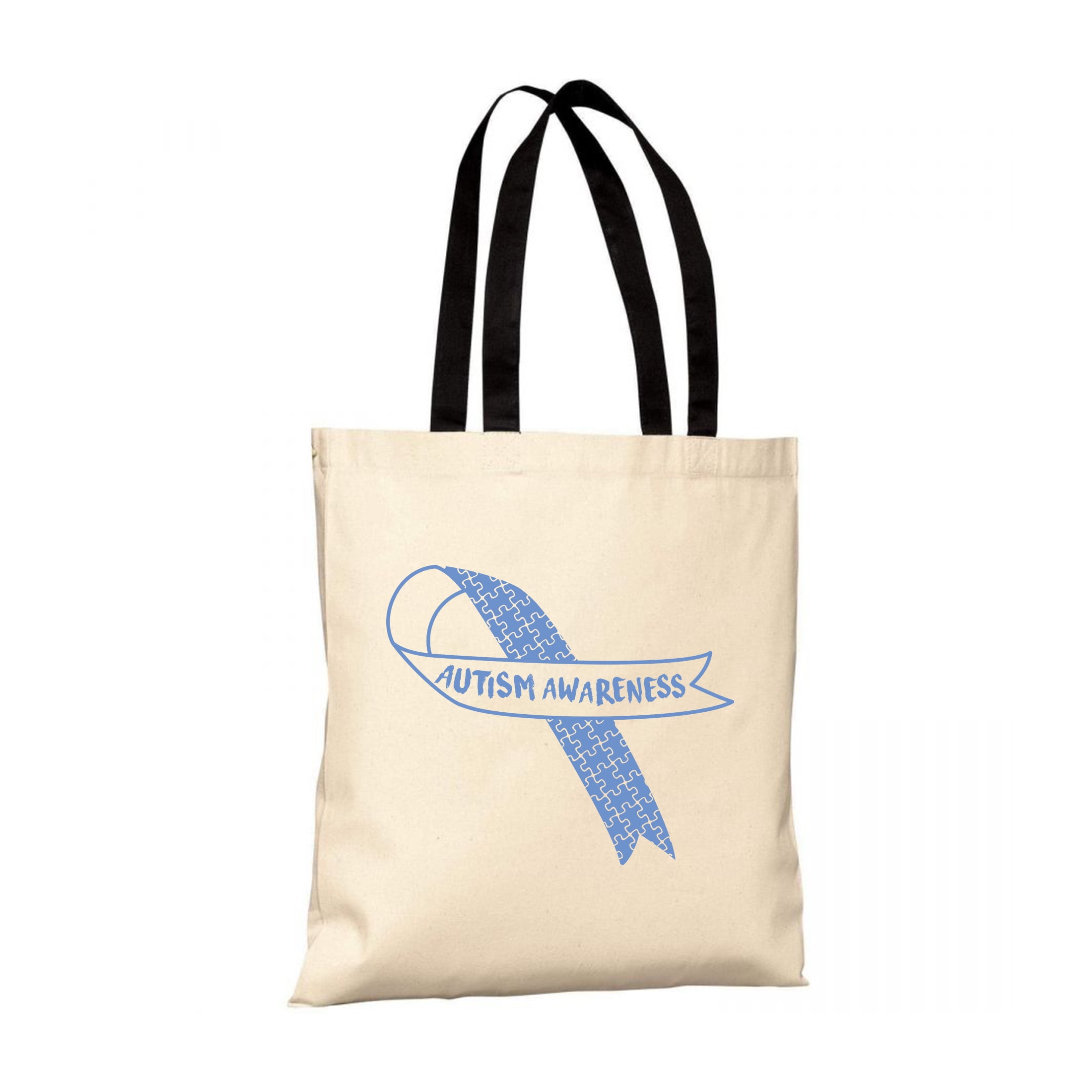 Dreamtees Tote Bag Autism Awareness - Blue Ribbon Bags for Men and ...