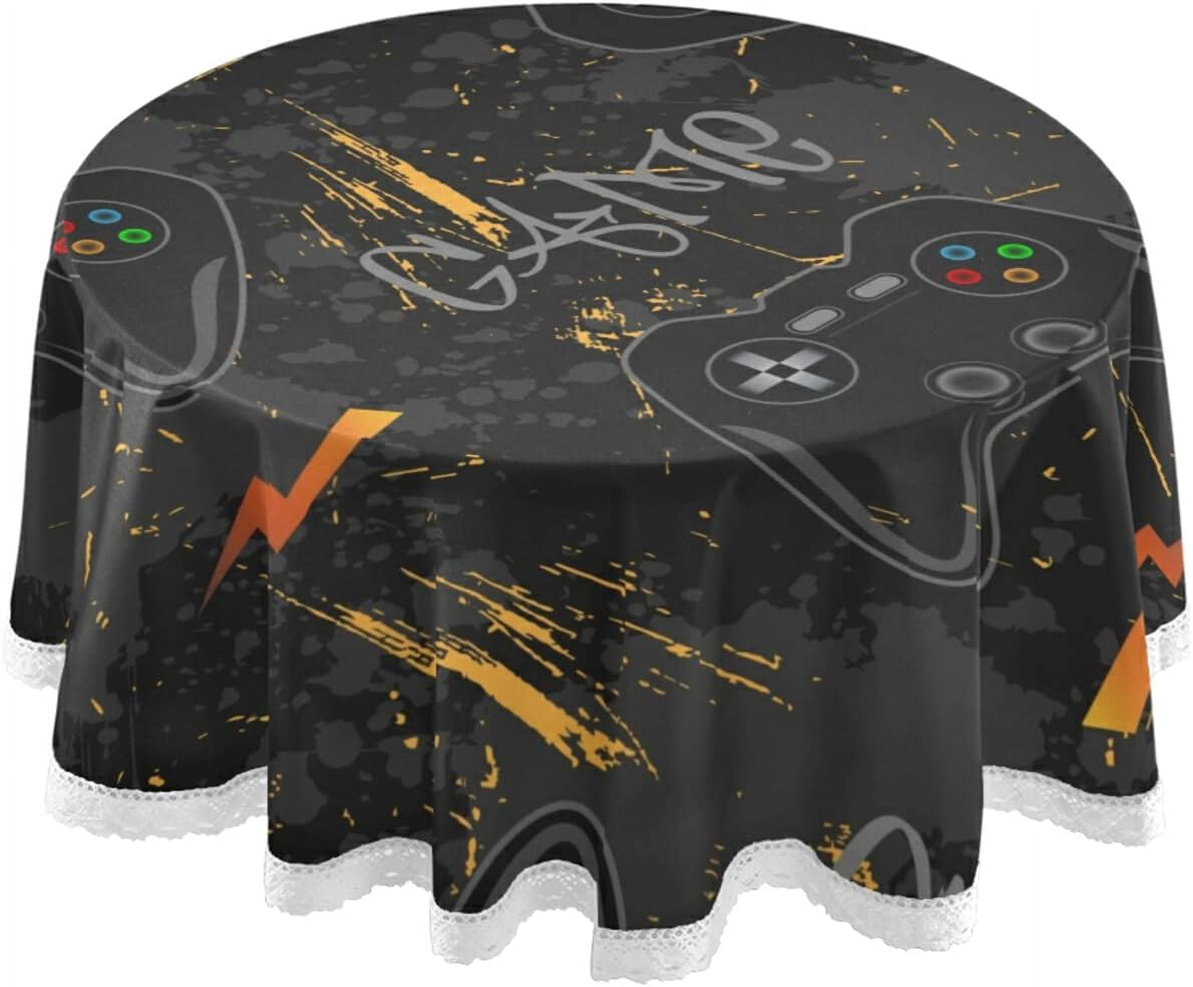 Dreamtime Game Joysticks Round Tablecloth 60", Table Cover Water ...