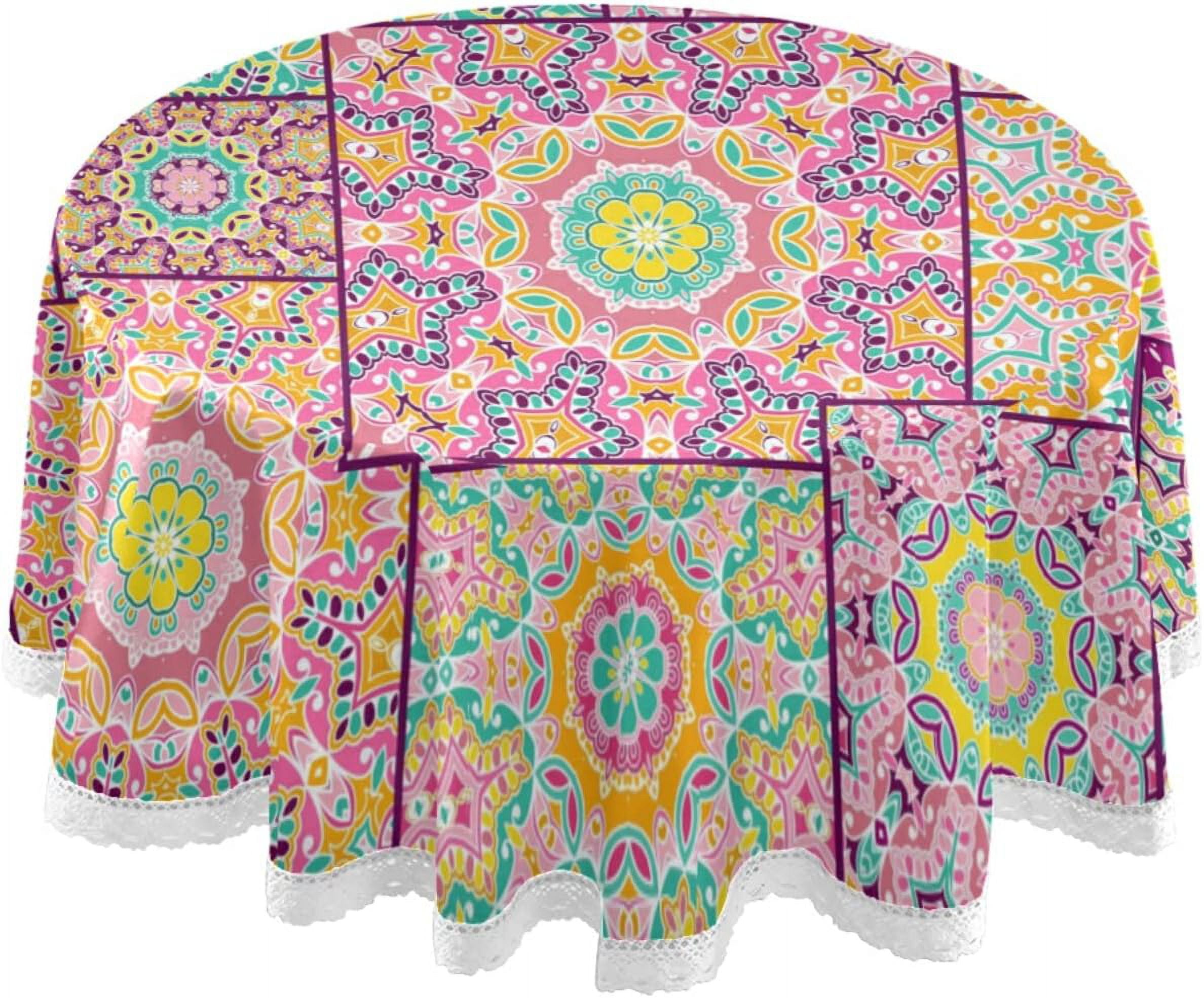 Dreamtime Indian Arabic Turkish Style Pattern Round Tablecloth 60 ...