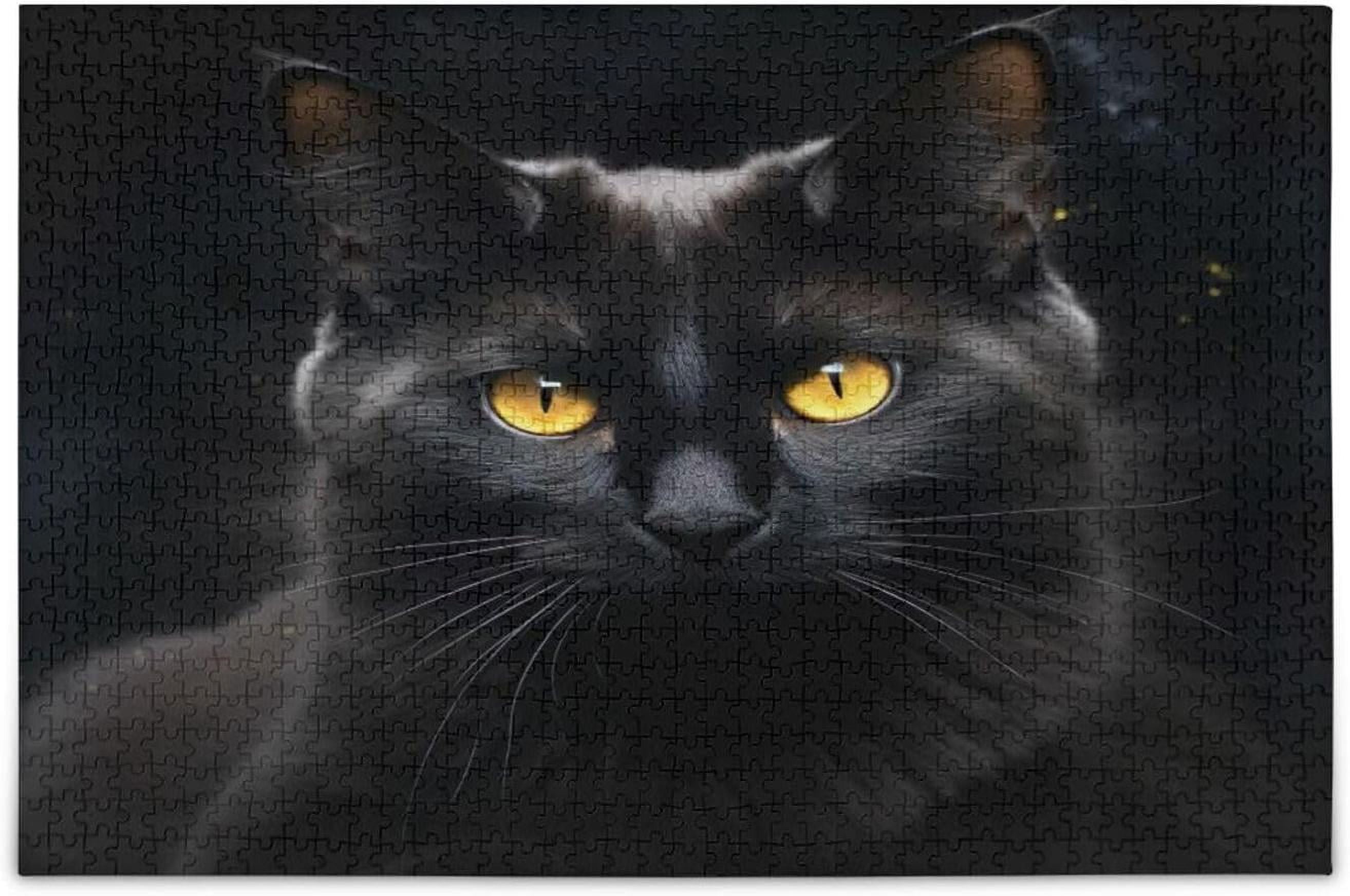 Dreamtimes 1000 PCS Black Cat Wooden Jigsaw Puzzles Intellectual ...