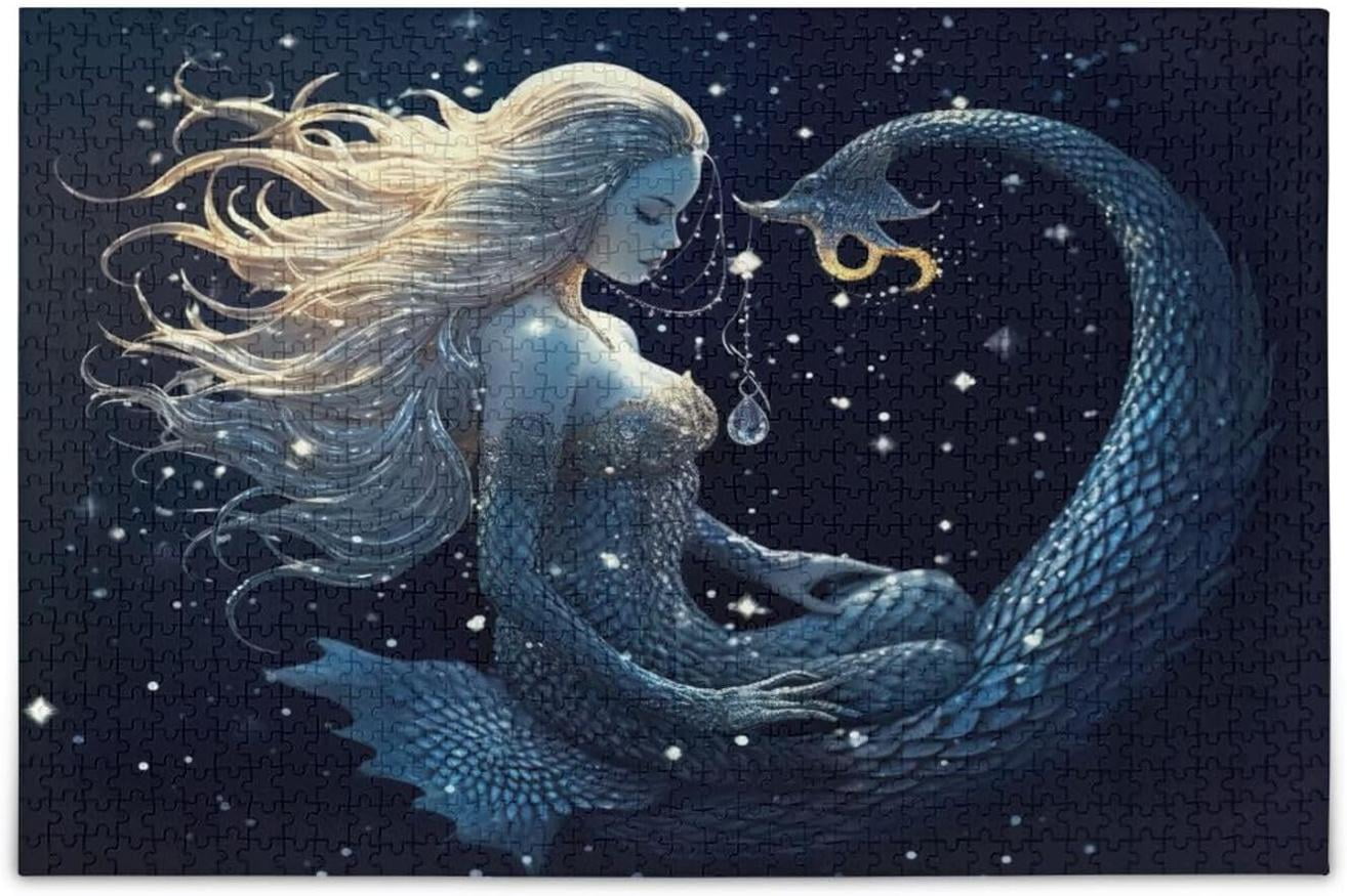Dreamtimes 1000 PCS Mermaid Wooden Jigsaw Puzzles Intellectual ...