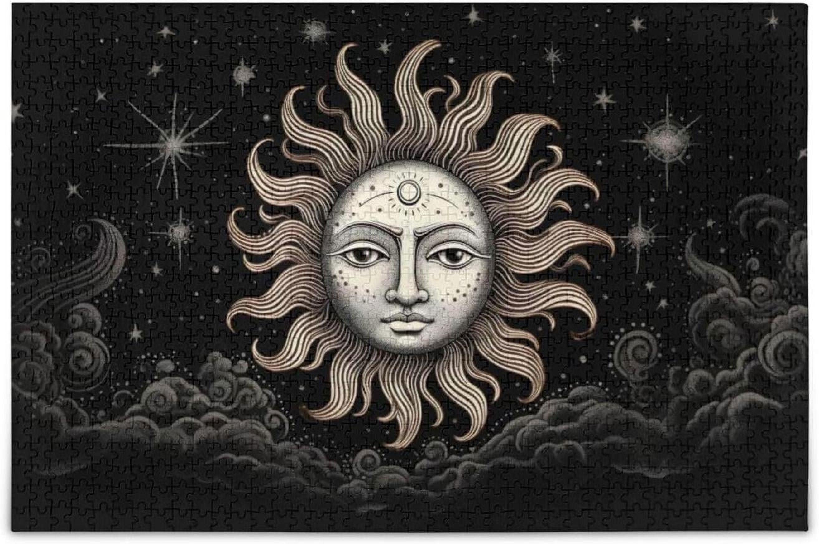 Dreamtimes 1000 PCS Sun and Moon Wooden Jigsaw Puzzles Intellectual ...