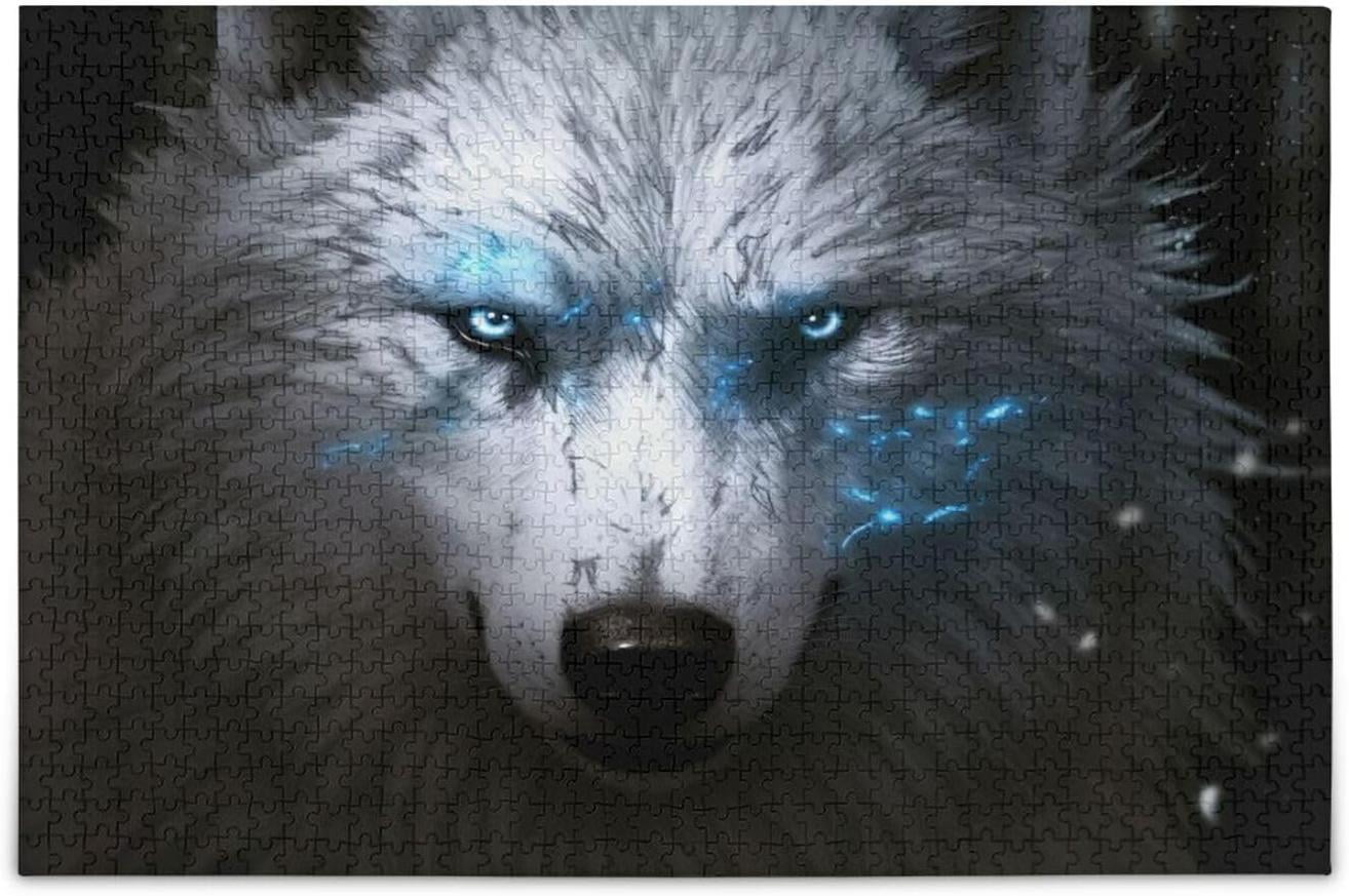 Dreamtimes 1000 PCS Wolf Wooden Jigsaw Puzzles Intellectual ...