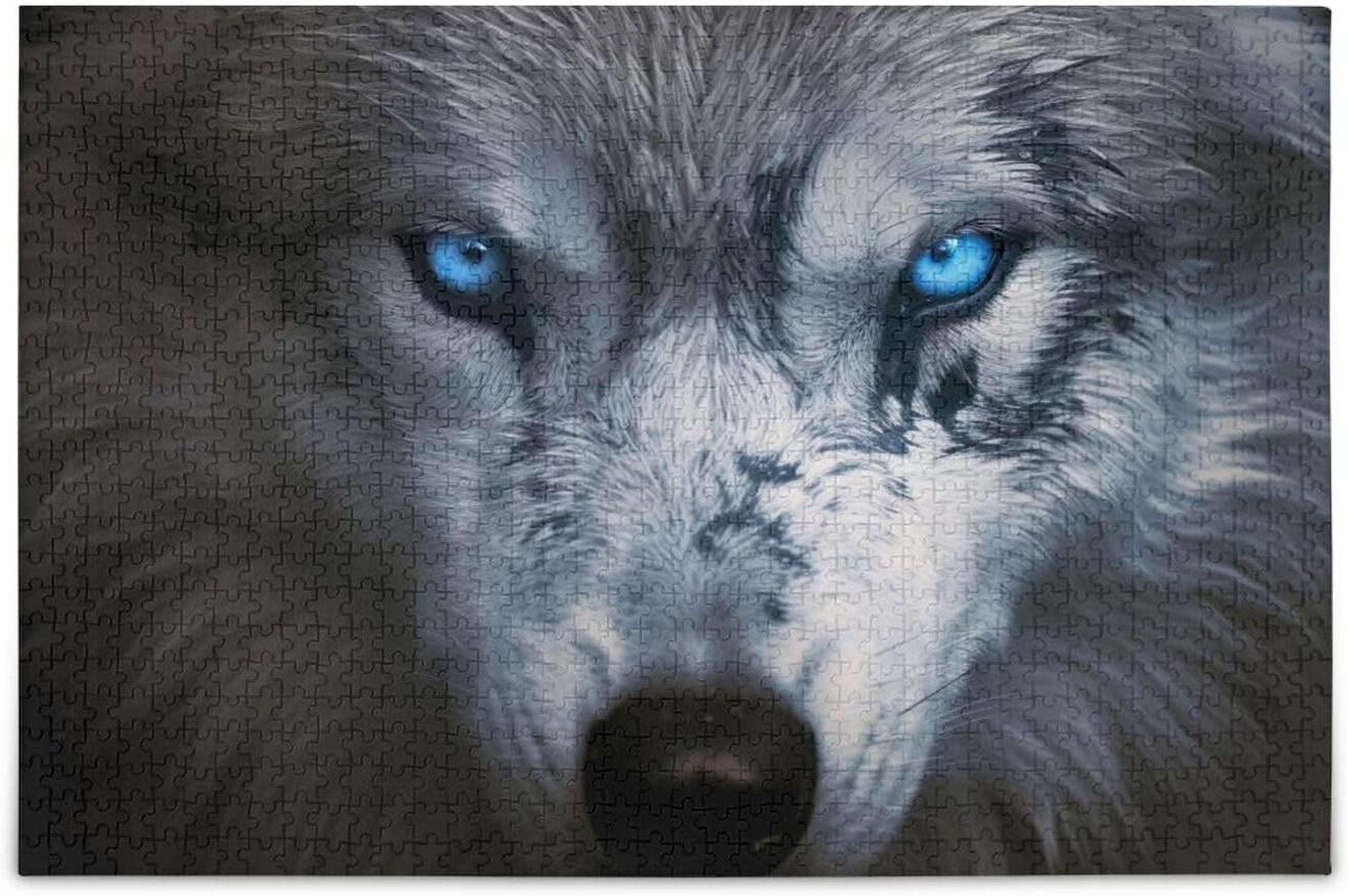 Dreamtimes 1000 PCS Wolf Wooden Jigsaw Puzzles Intellectual ...