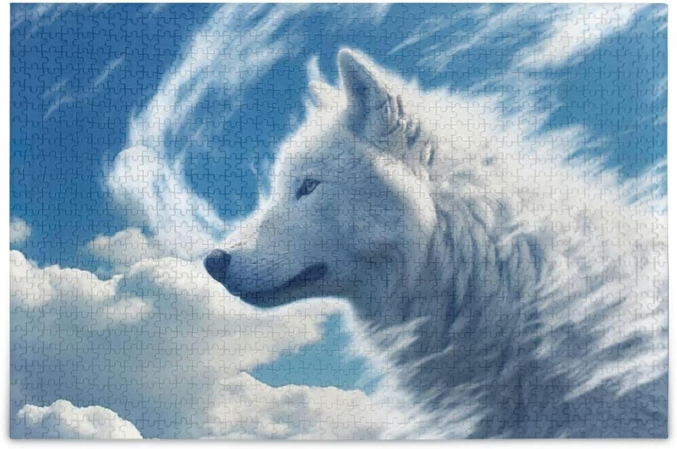 Dreamtimes 1000 PCS Wolf Wooden Jigsaw Puzzles Intellectual ...
