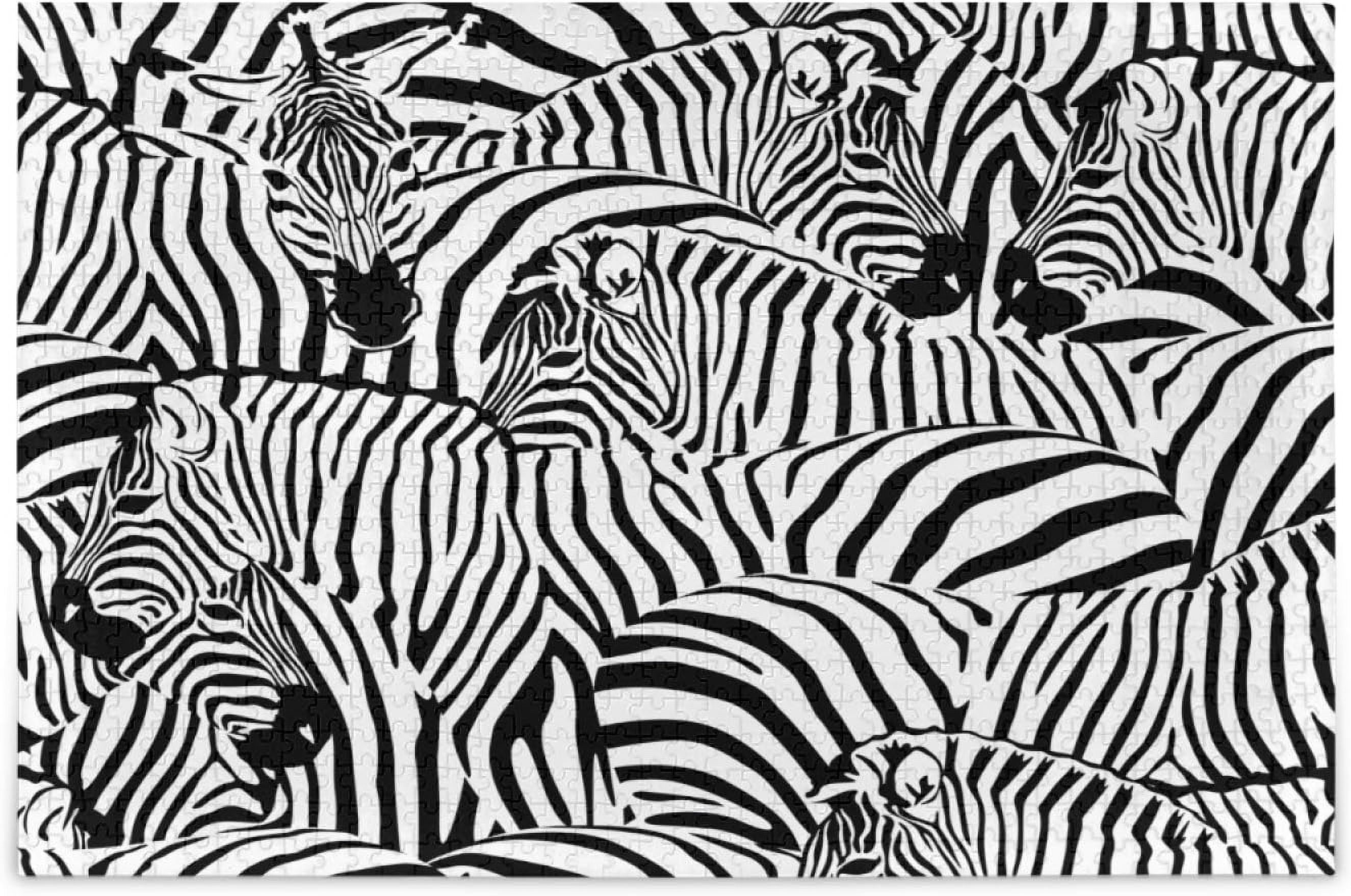 Dreamtimes 1000 Piece Jigsaw Puzzle for Adults Kids, Animal Zebras ...