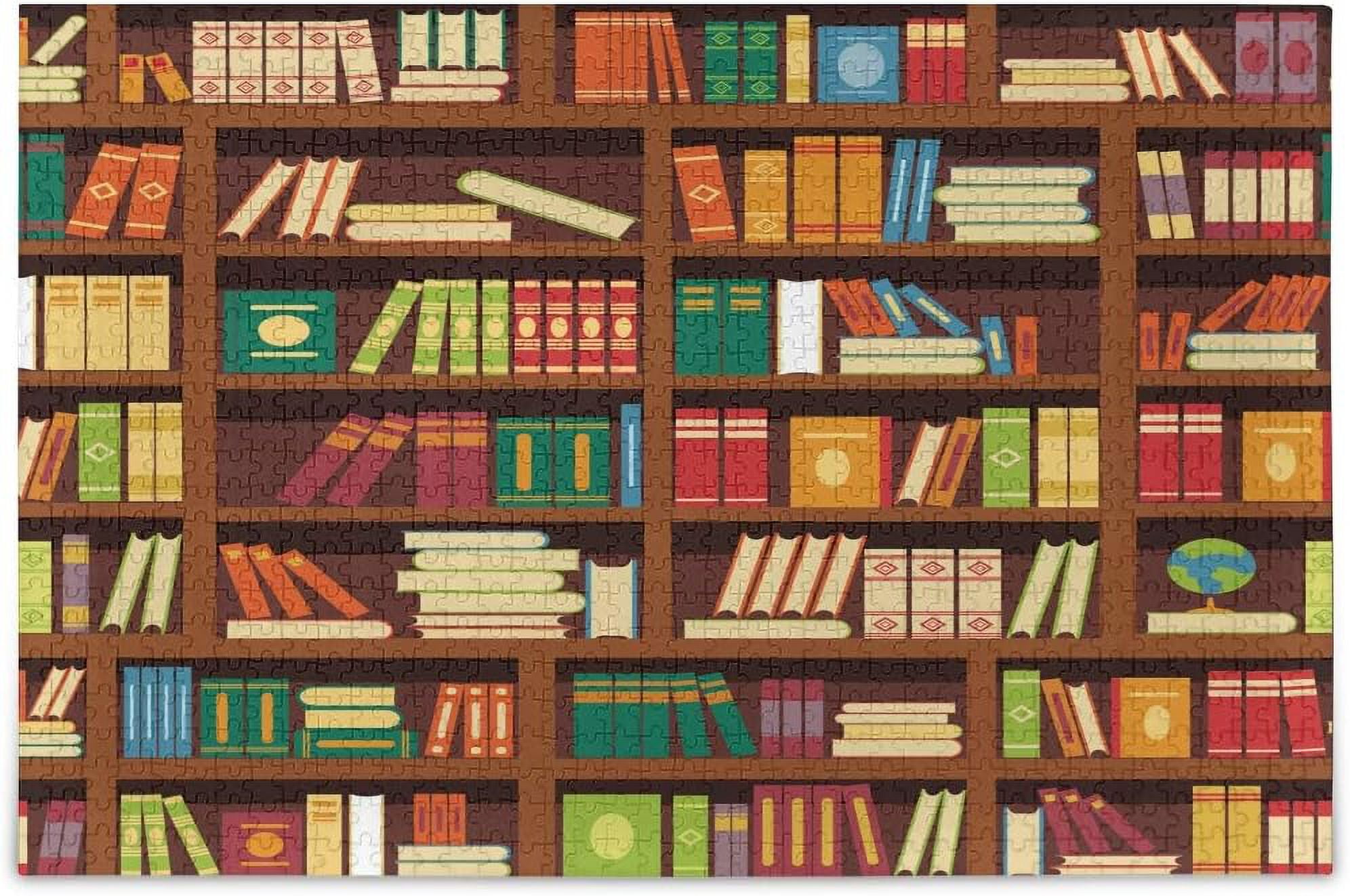 Dreamtimes 1000 Piece Jigsaw Puzzle for Adults Kids, Bookcase Library ...