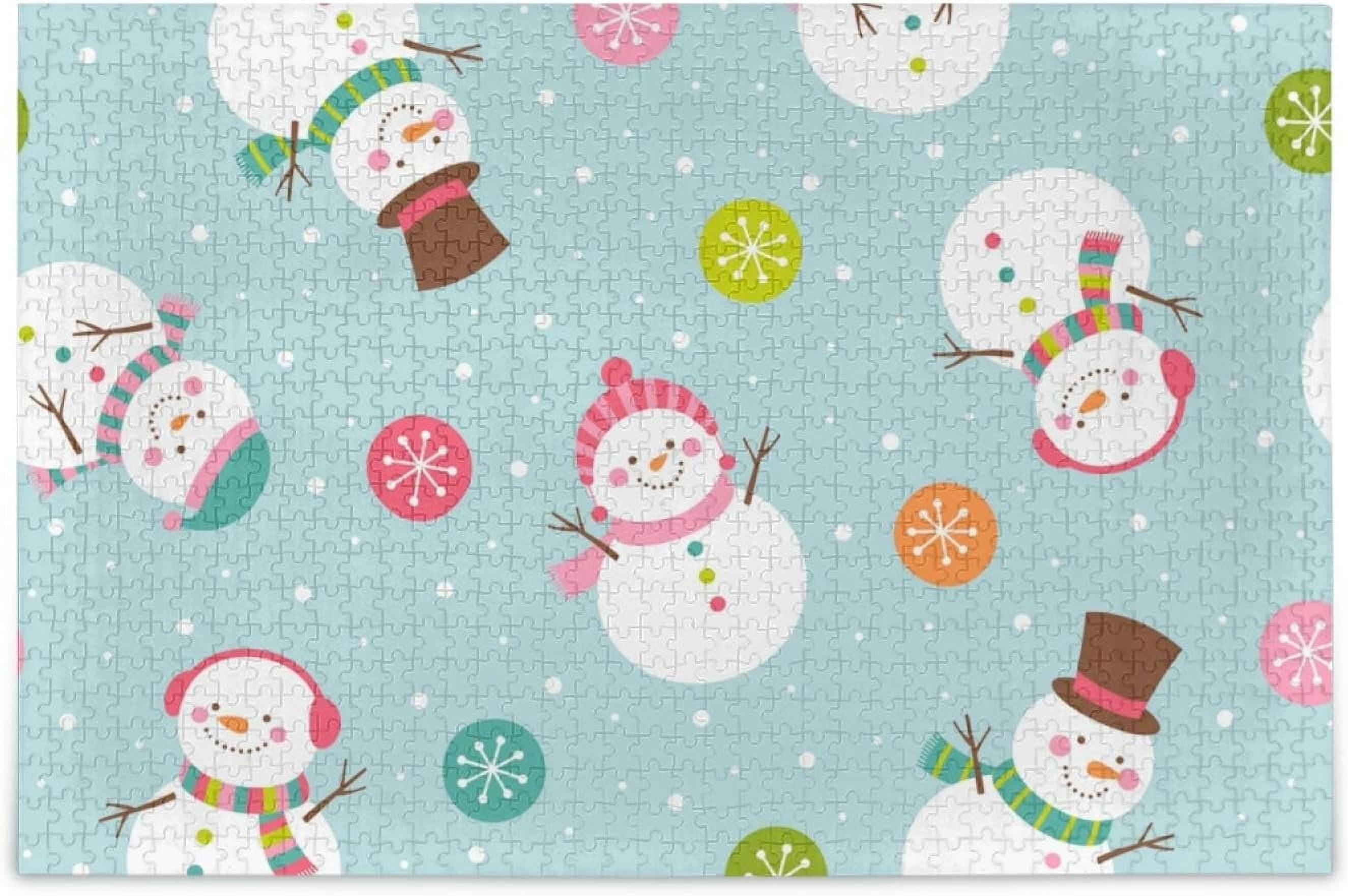 Dreamtimes 1000 Piece Jigsaw Puzzle for Adults Kids, Cute Snowman ...