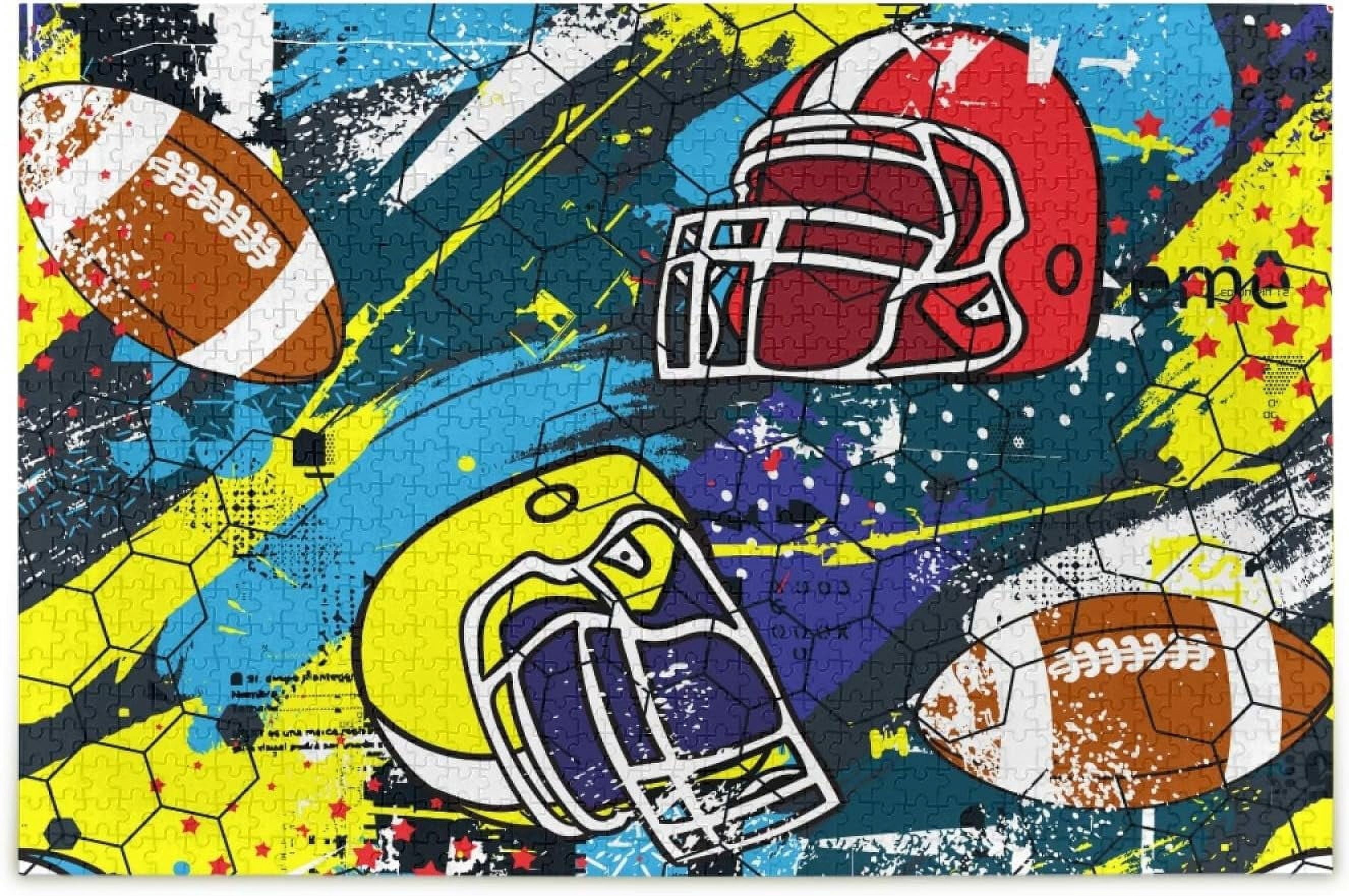 Dreamtimes 1000 Piece Jigsaw Puzzle for Adults Kids, Football Helmet ...