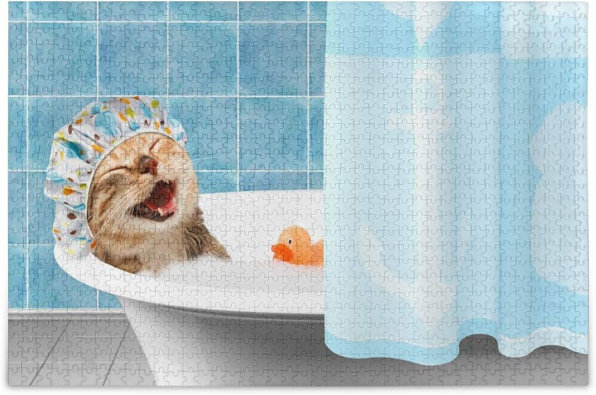 Dreamtimes 1000 Piece Jigsaw Puzzle for Adults Kids, Funny Cat is ...