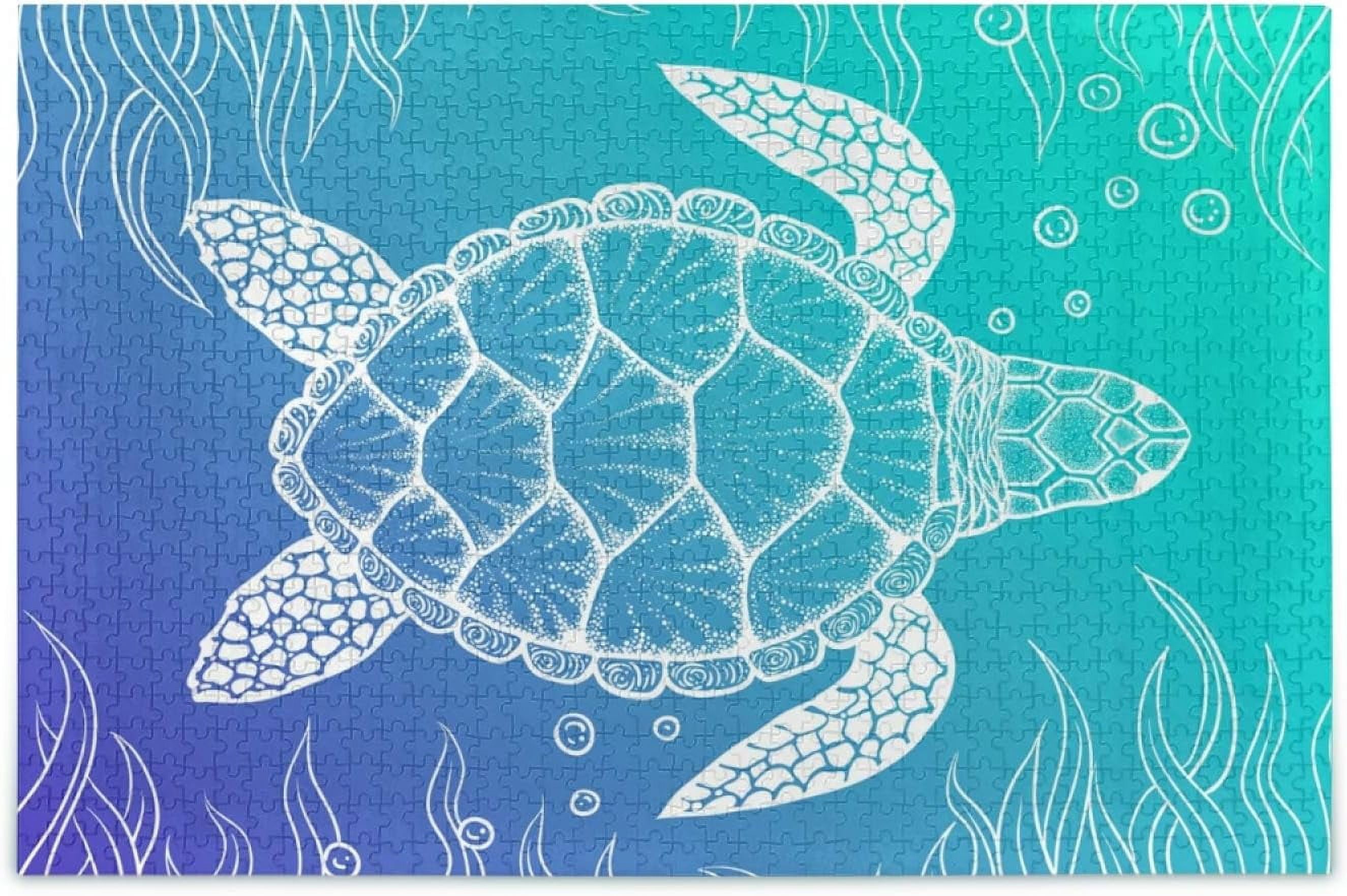 Dreamtimes 1000 Piece Jigsaw Puzzle for Adults Kids, Sea Turtle Puzzle ...