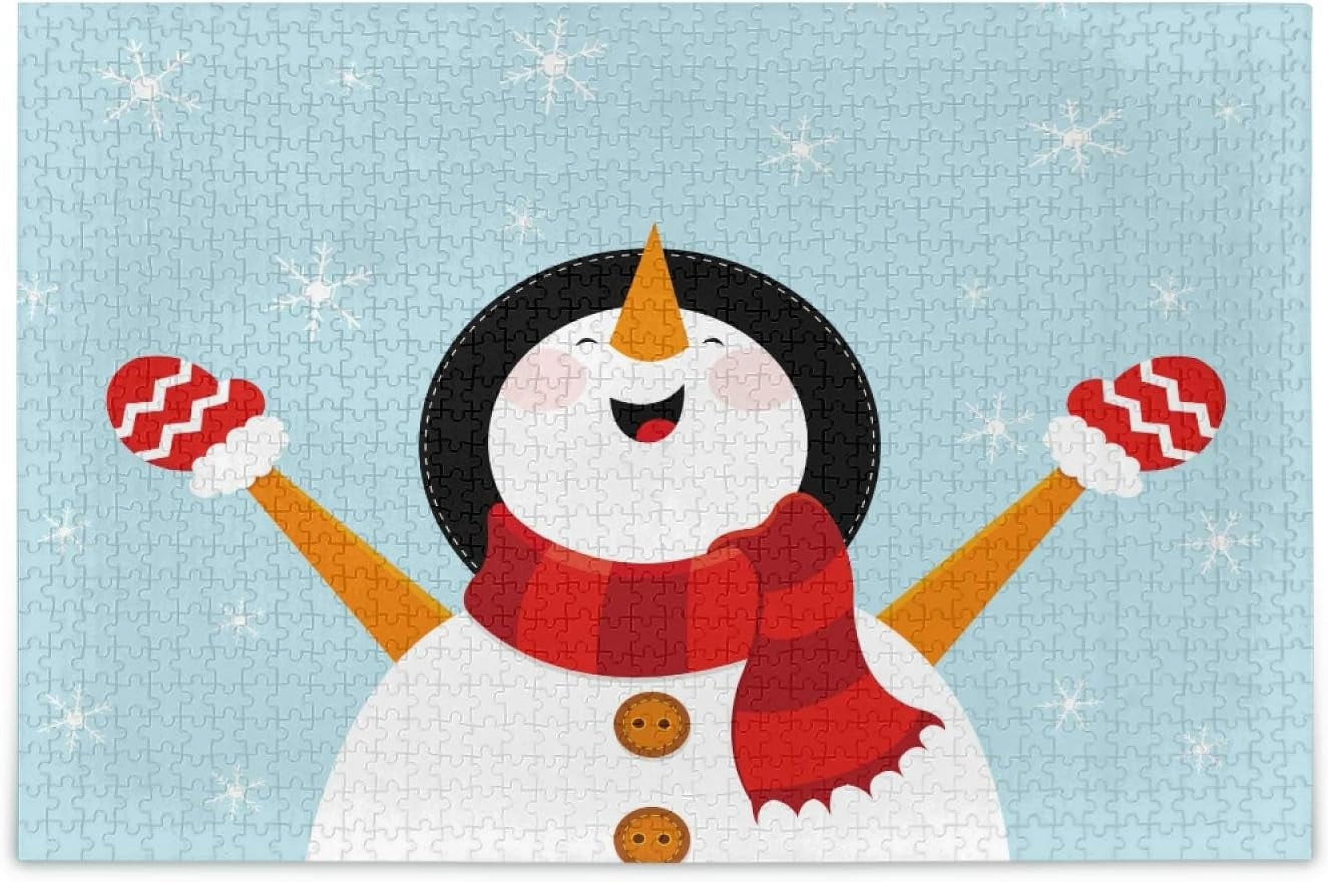 Dreamtimes 1000 Piece Jigsaw Puzzle for Adults Kids, Snowman Enjoying ...