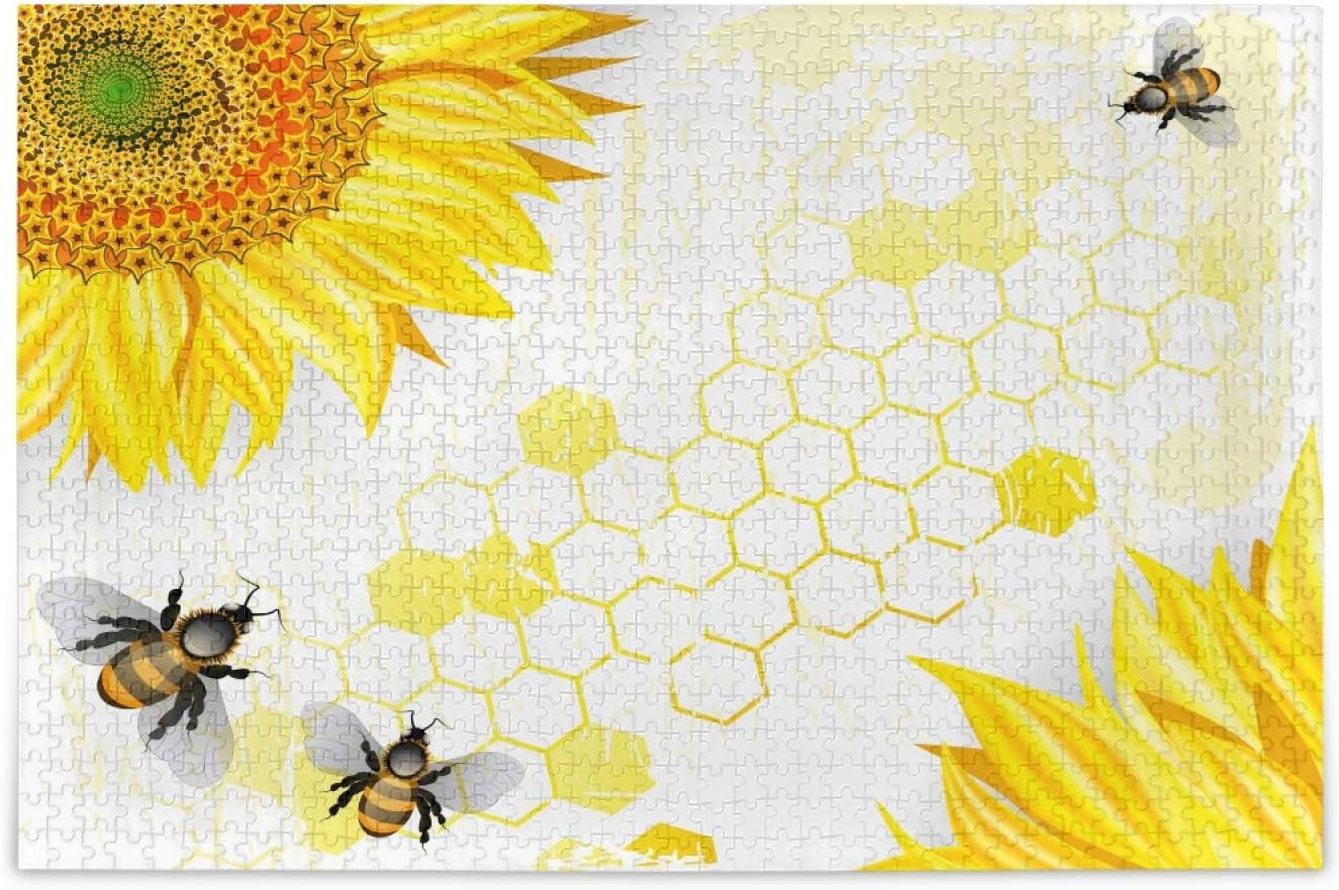 Dreamtimes 1000 Piece Jigsaw Puzzle for Adults Kids, Sunflower Honey ...