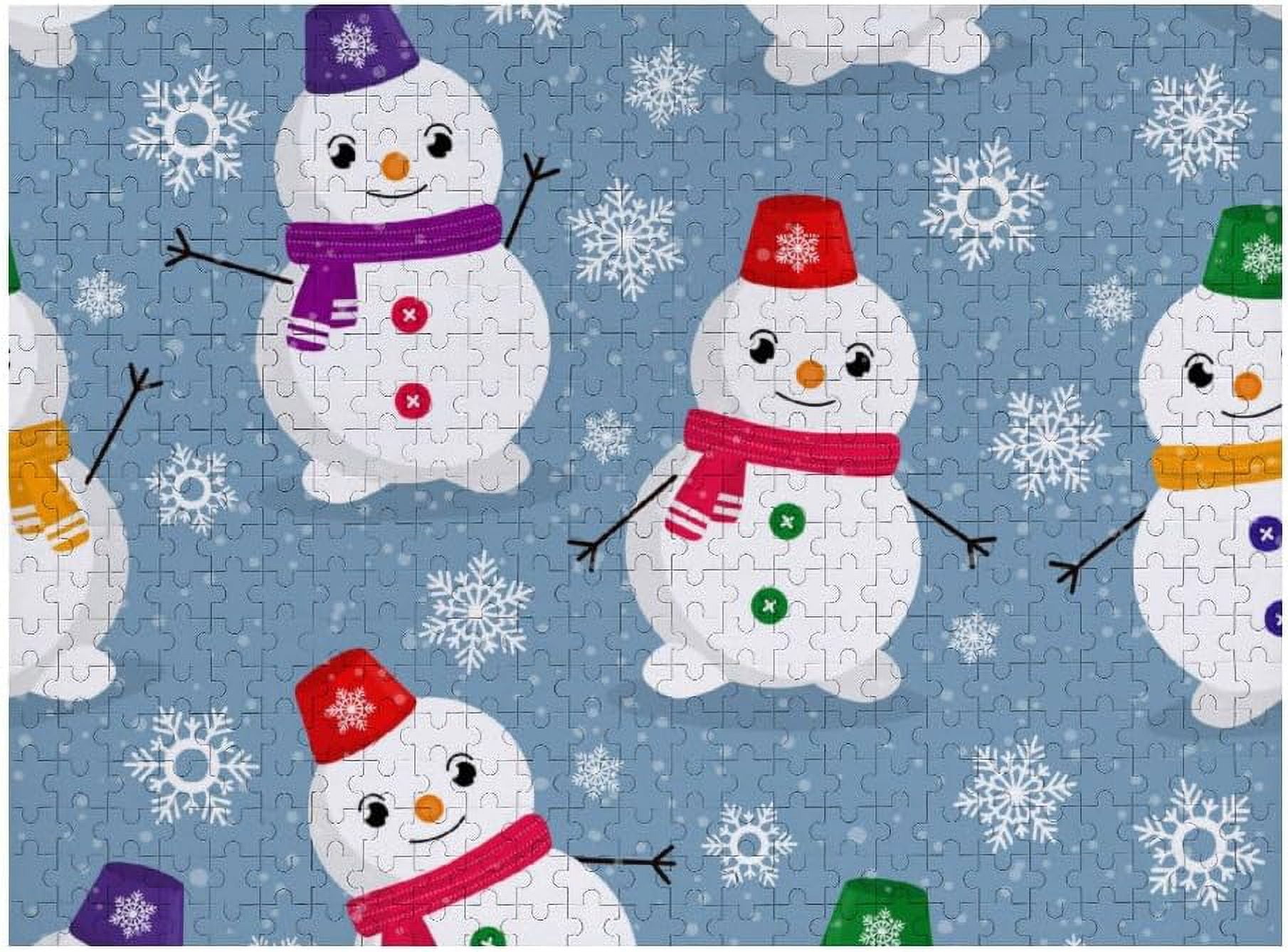 Dreamtimes 1000 Piece Jigsaw Puzzle for Kids Adults - Winter Snowmen ...