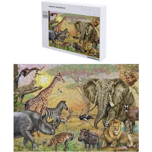Dreamtimes 1000 Piece Jigsaw Puzzle for Adults Kids, African Animals ...
