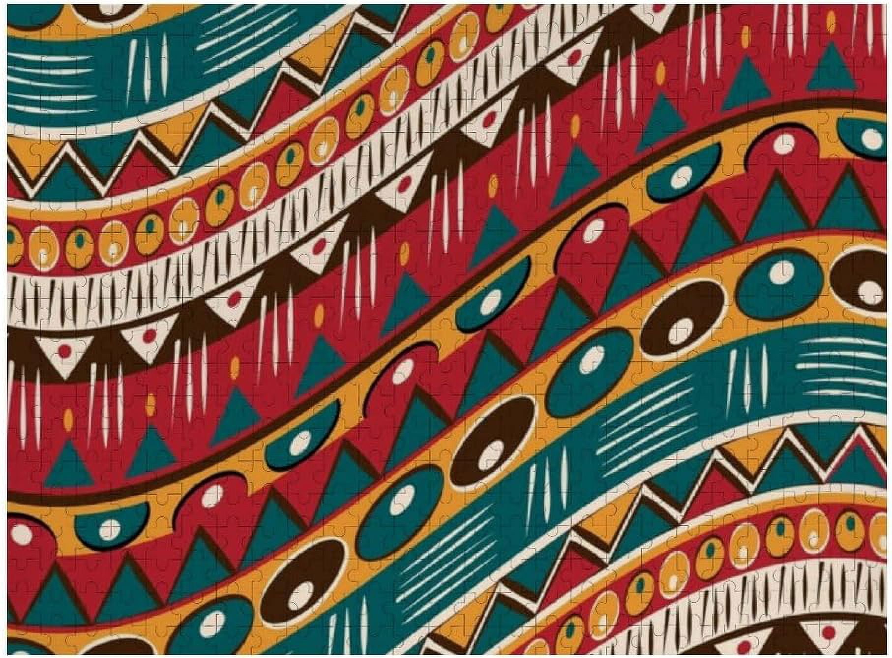 Dreamtimes 1000 Piece Jigsaw Puzzle for Kids Adults - African Print ...