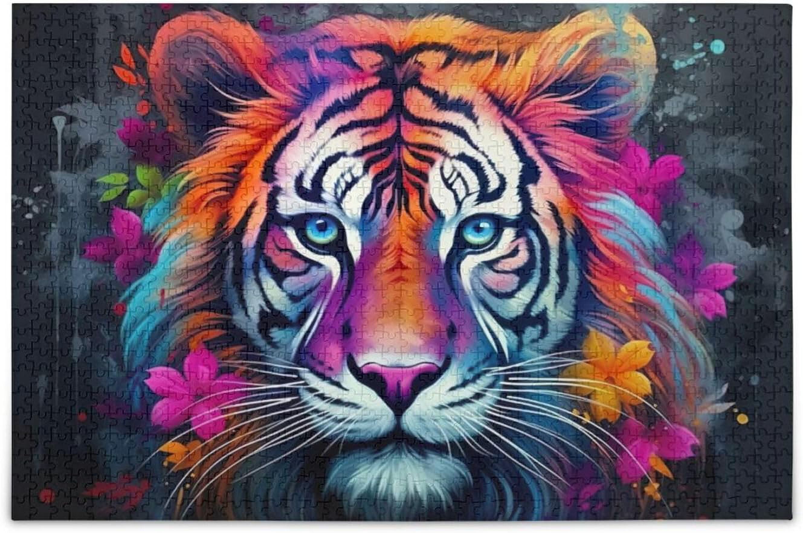 Dreamtimes 1000 Pieces Beautiful Colorful Tiger Jigsaw Puzzle for ...