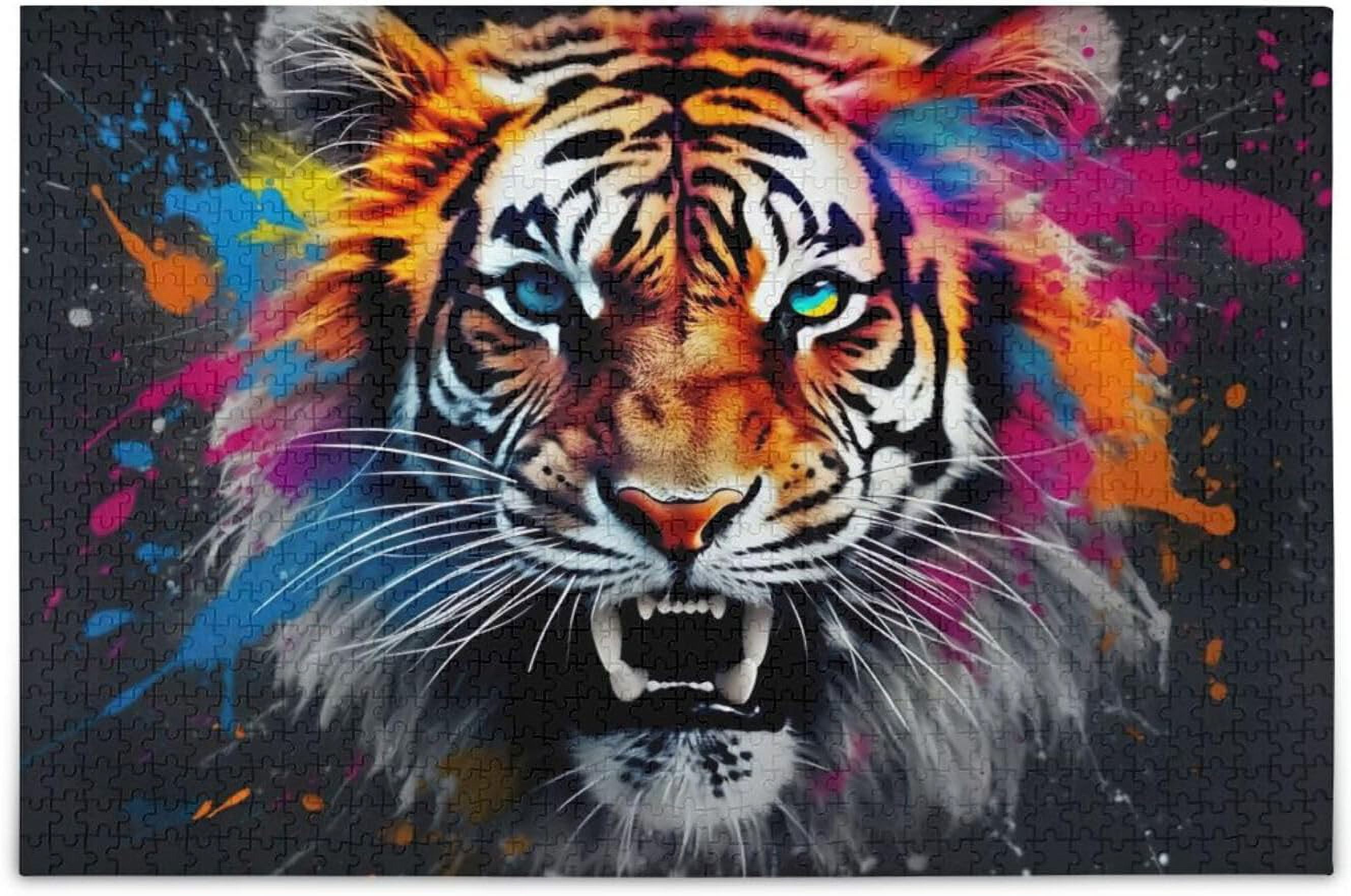 Dreamtimes 1000 Pieces Beautiful Colorful Tiger Jigsaw Puzzle for ...