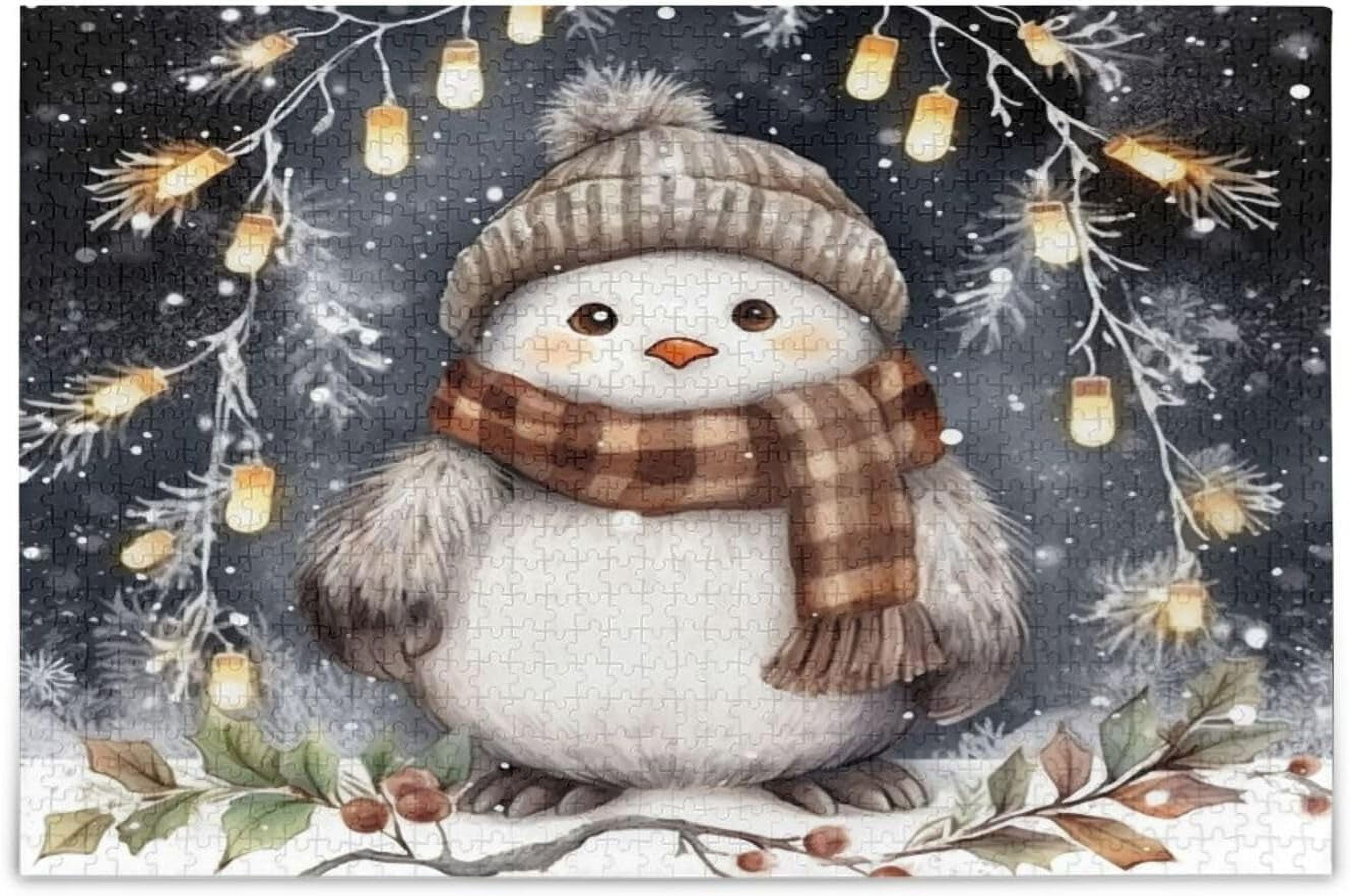 Dreamtimes 1000 Pieces Cute Christmas Snowman Jigsaw Puzzle for Adults ...