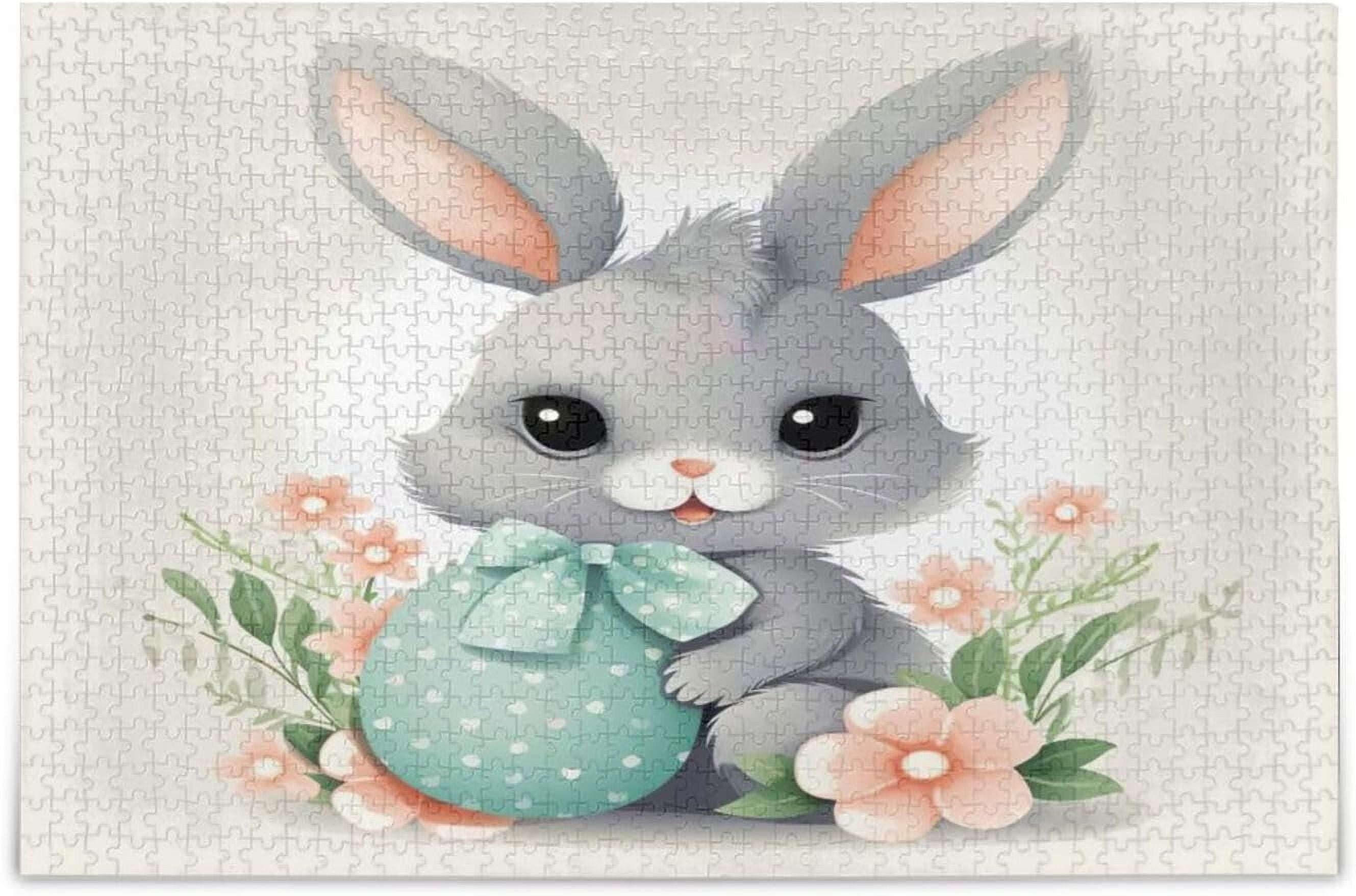 Dreamtimes 1000 Pieces Easter Cute Rabbit Jigsaw Puzzle for Adults ...