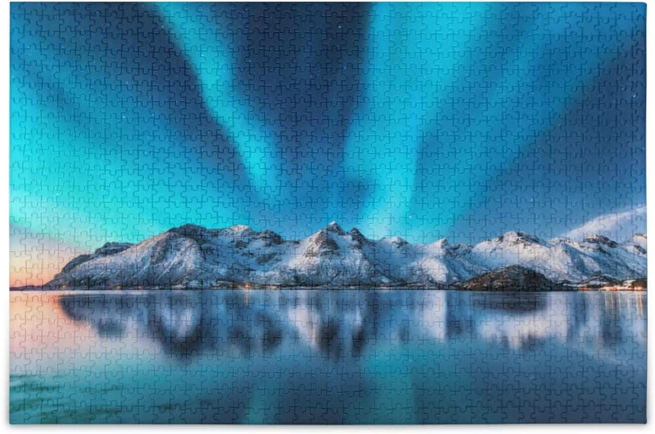 Dreamtimes 1000 Pieces Jigsaw Puzzle Northern Lights Large Puzzle Game ...