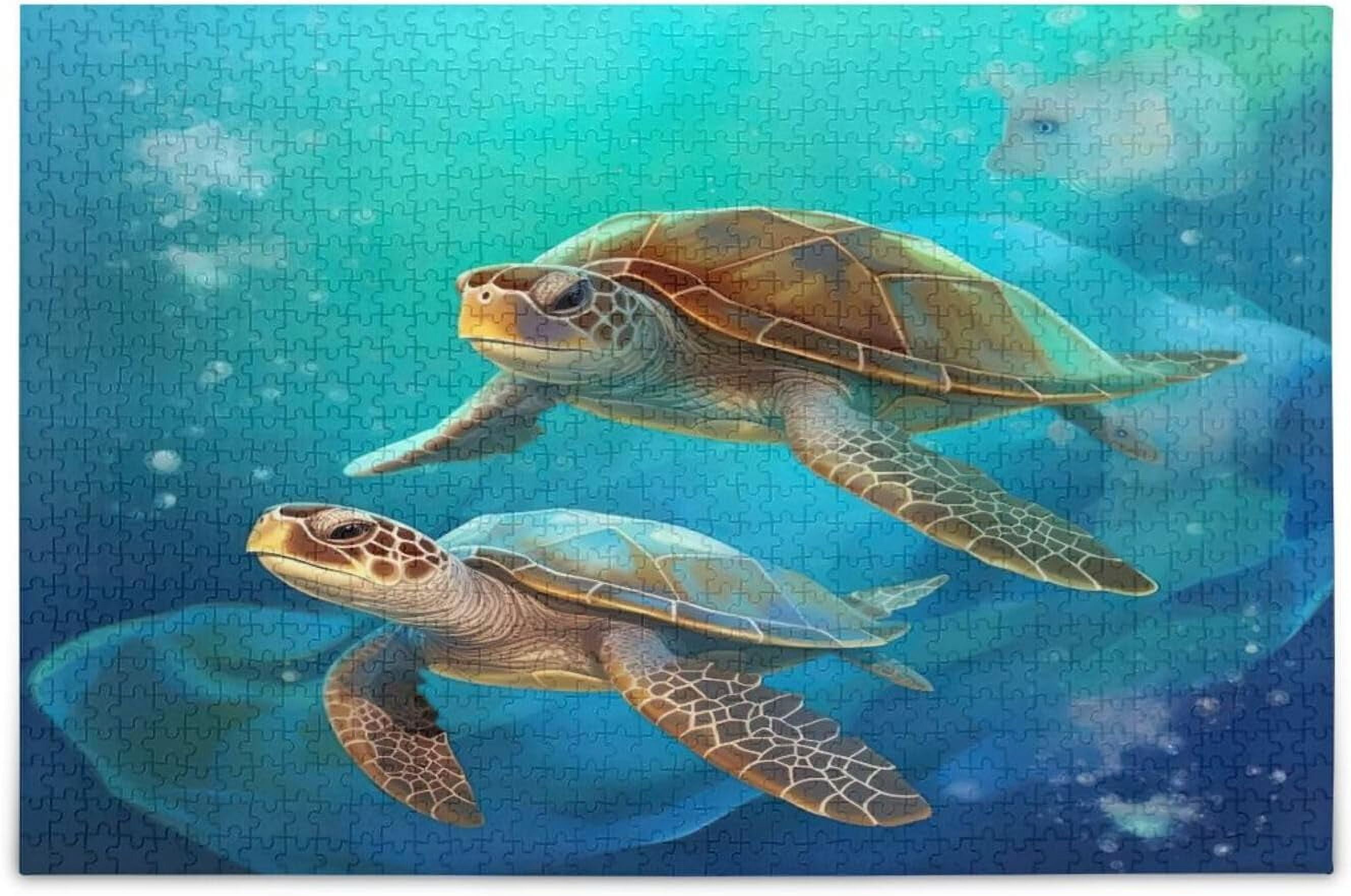 Dreamtimes 1000 Pieces Sea Turtle Jigsaw Puzzle for Adults Teens Kids ...