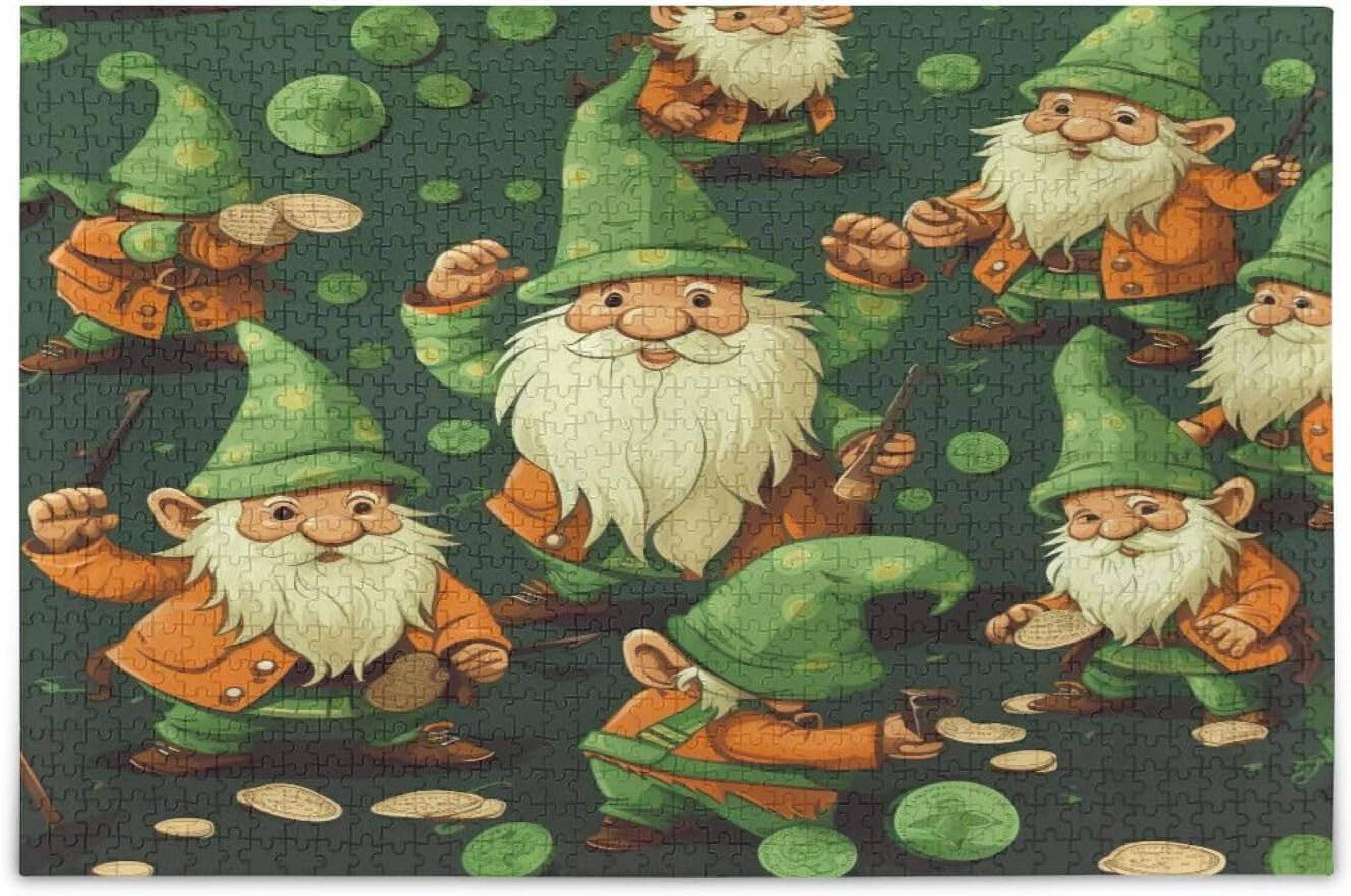 Dreamtimes 1000 Pieces St Patricks Day Gnomes Jigsaw Puzzle for Adults ...