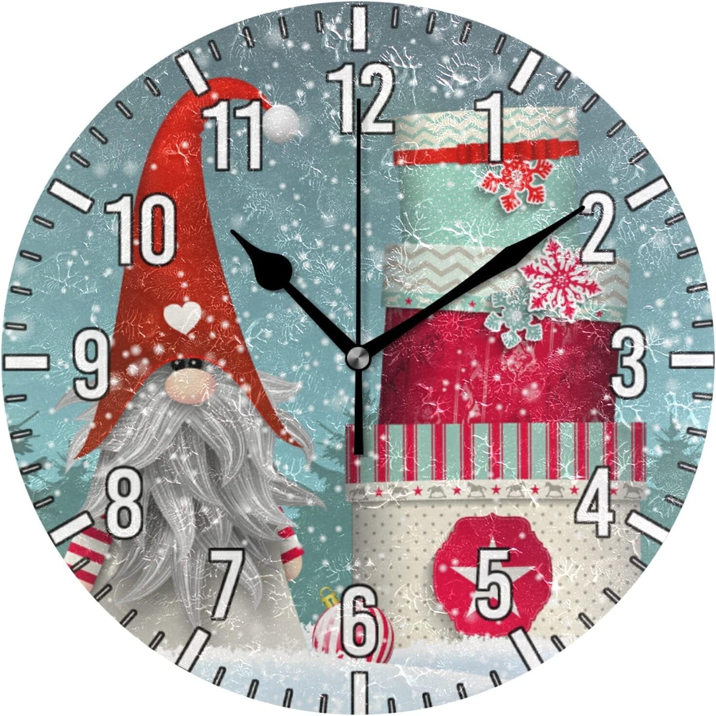Dreamtimes 10in Scandinavian Folklore Elves Wall Clock, Non-Ticking ...