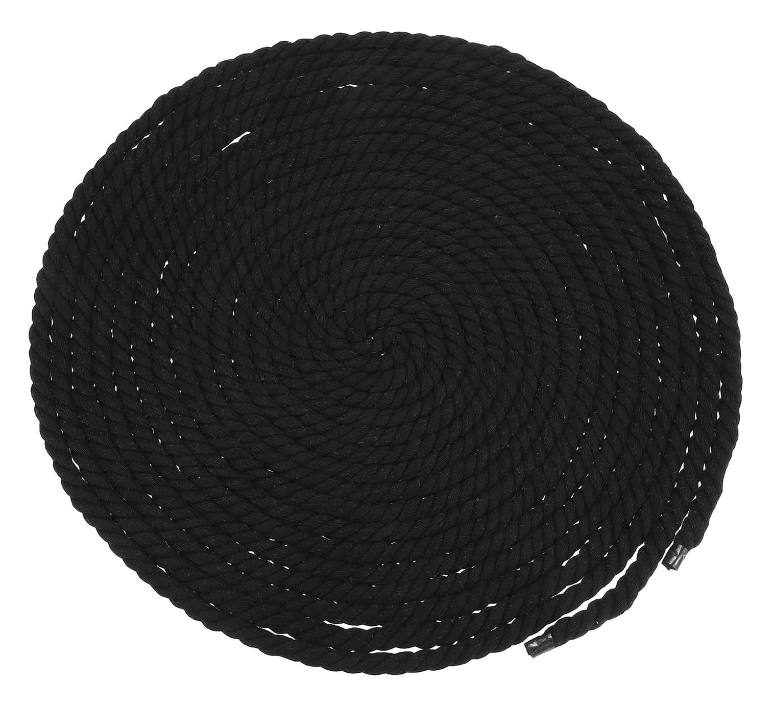Dreamtimes 10mm x 32.8 Feet Black Cotton Cord, 3 Strand Outdoor ...