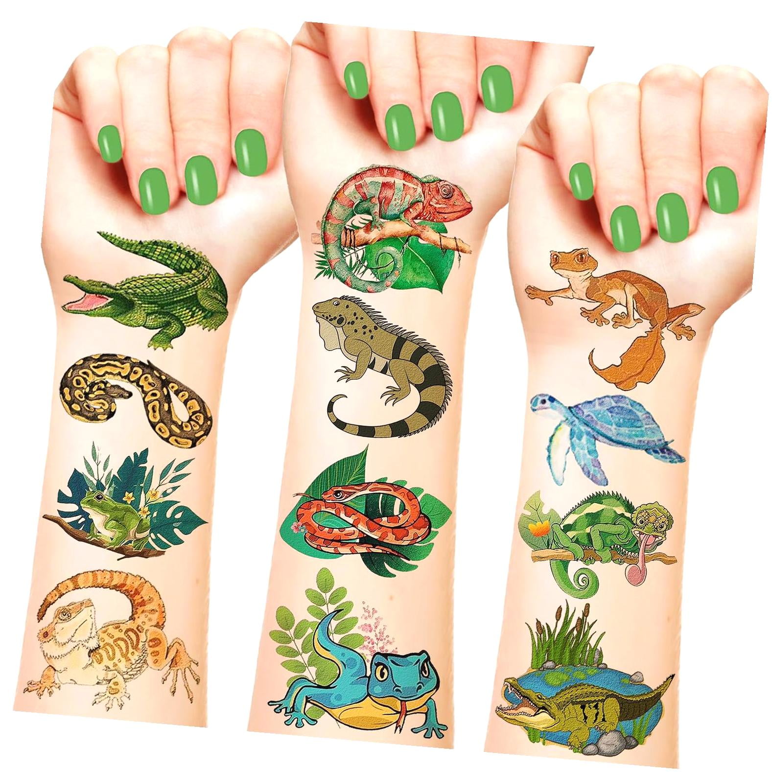 Dreamtimes 144PCS Reptile Alligator Lizard Gecko Snake Turtle Themed ...