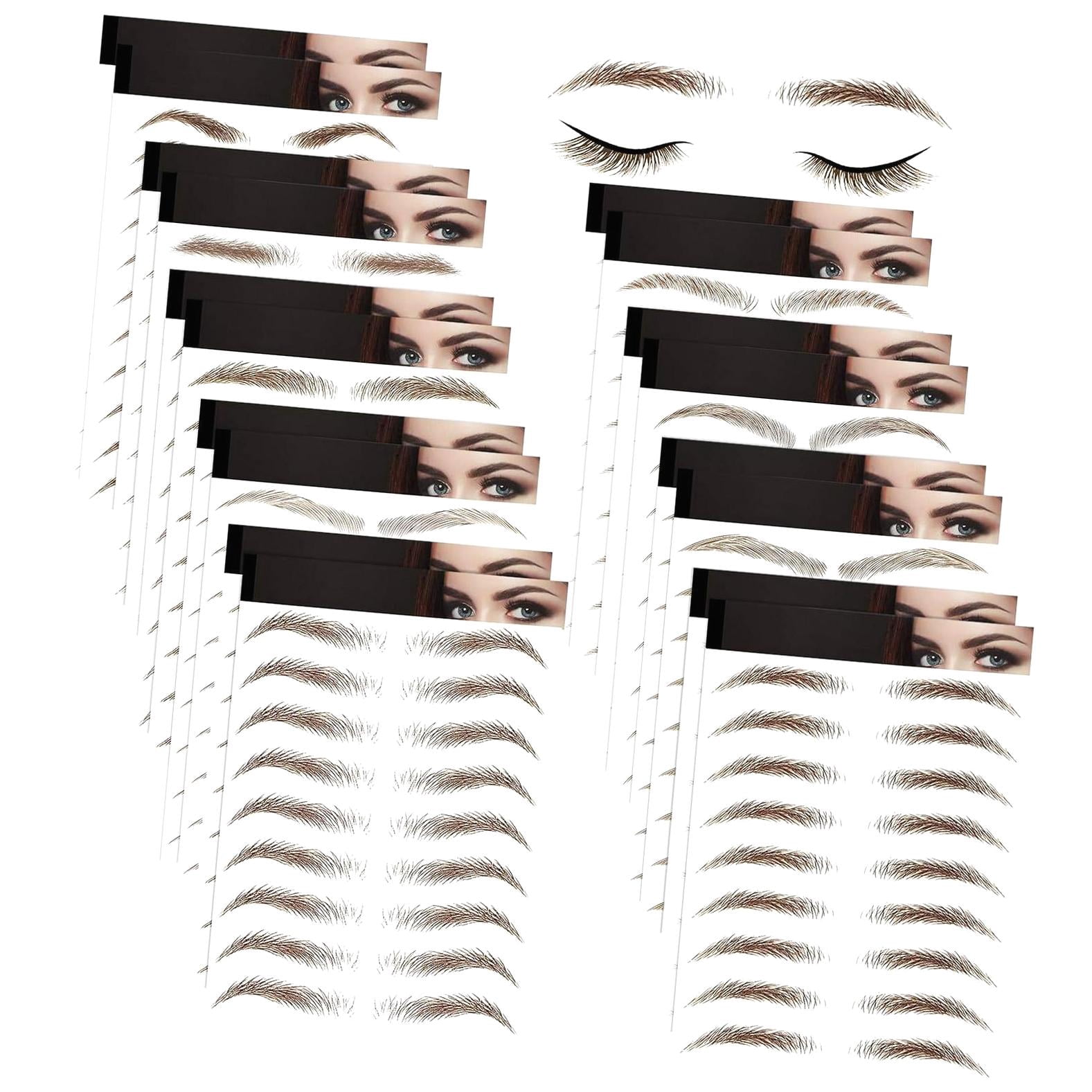 Dreamtimes 18 Sheets 180 Pair 4D Hair Eyebrow Tattoos Stickers ...