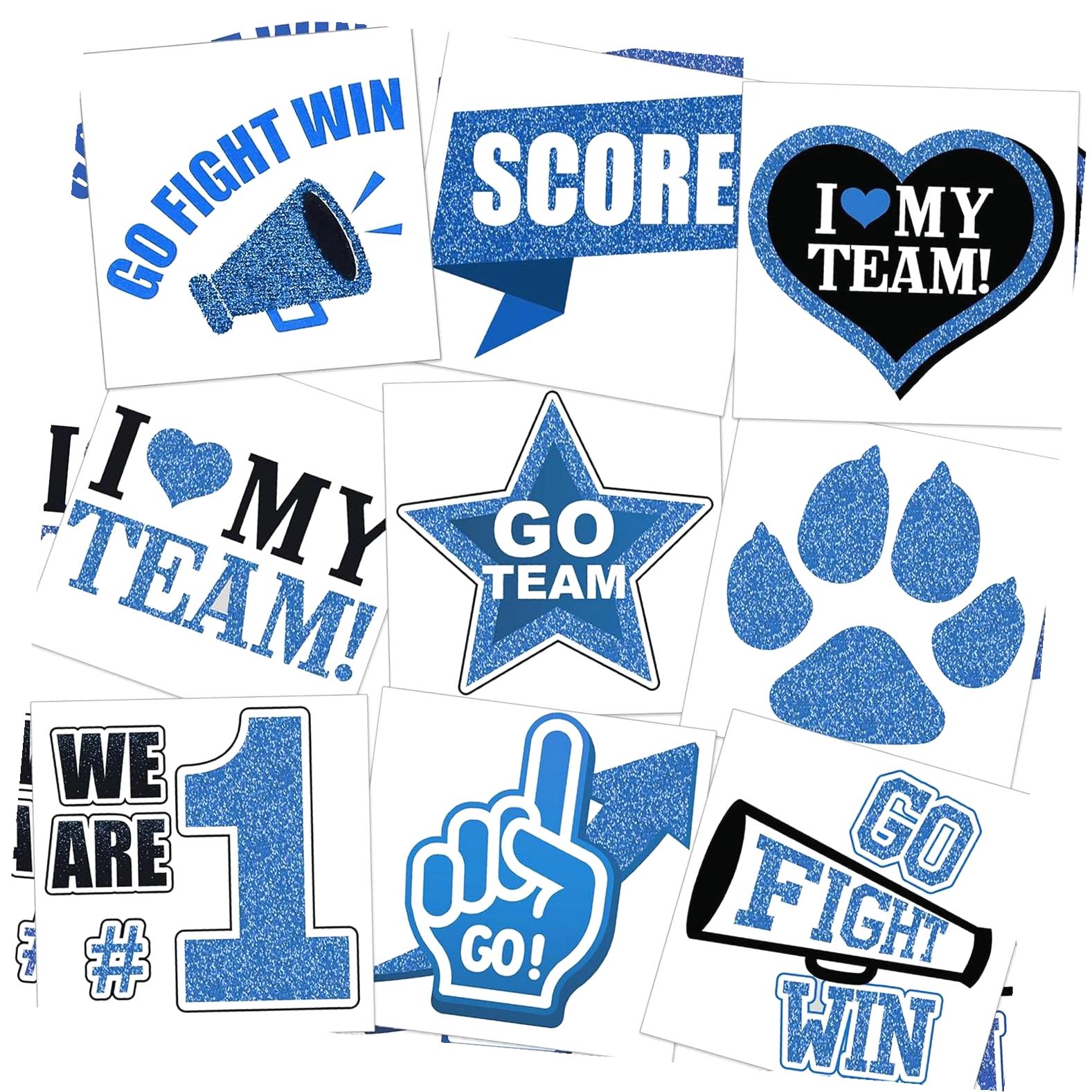 Dreamtimes 180 Pcs Team Spirit Temporary Tattoo 2", 1.5" Face Body Paw ...
