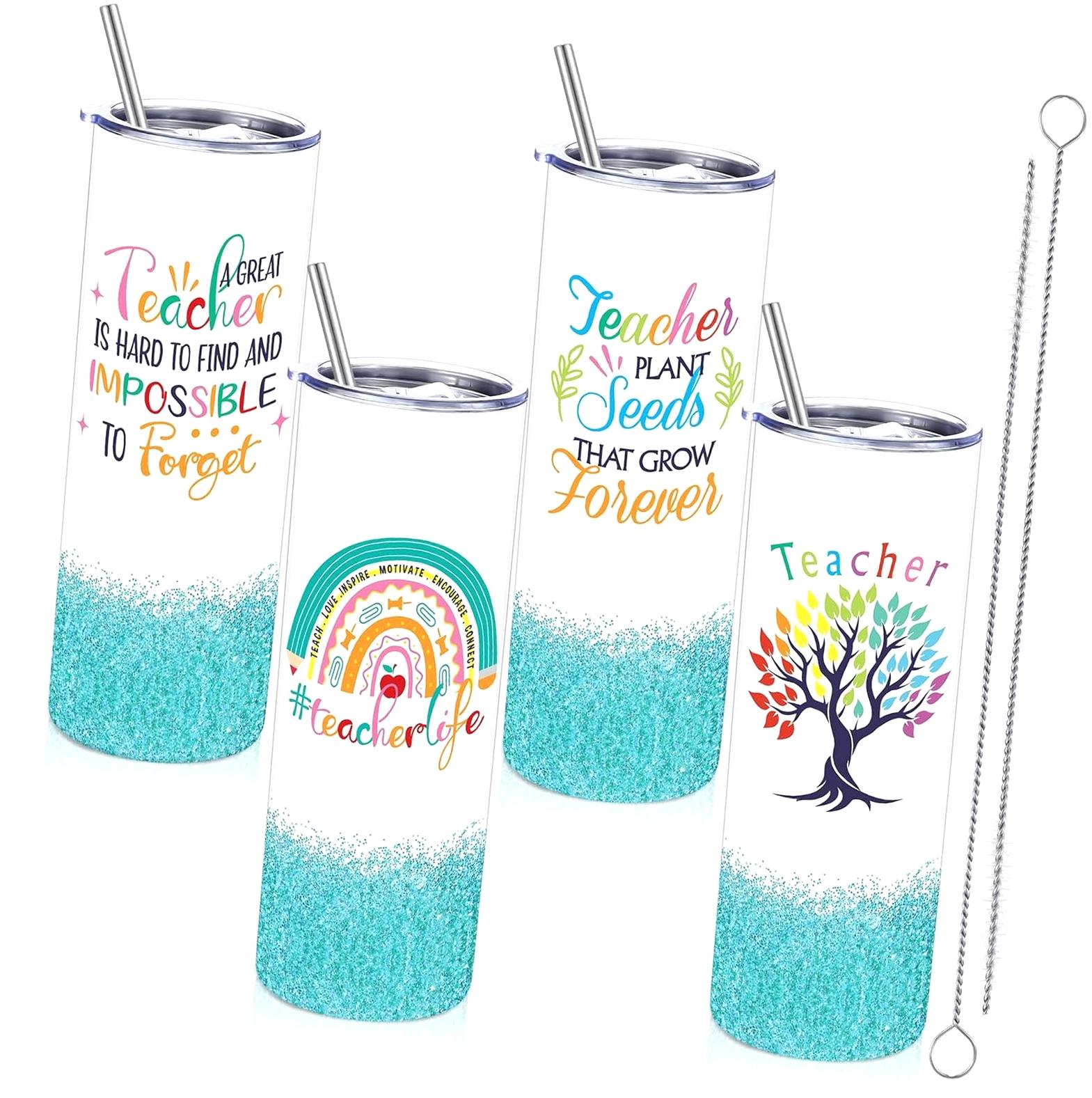 Dreamtimes 2 Pcs End of Year for Teacher 20 oz Skinny Tumbler Teacher ...