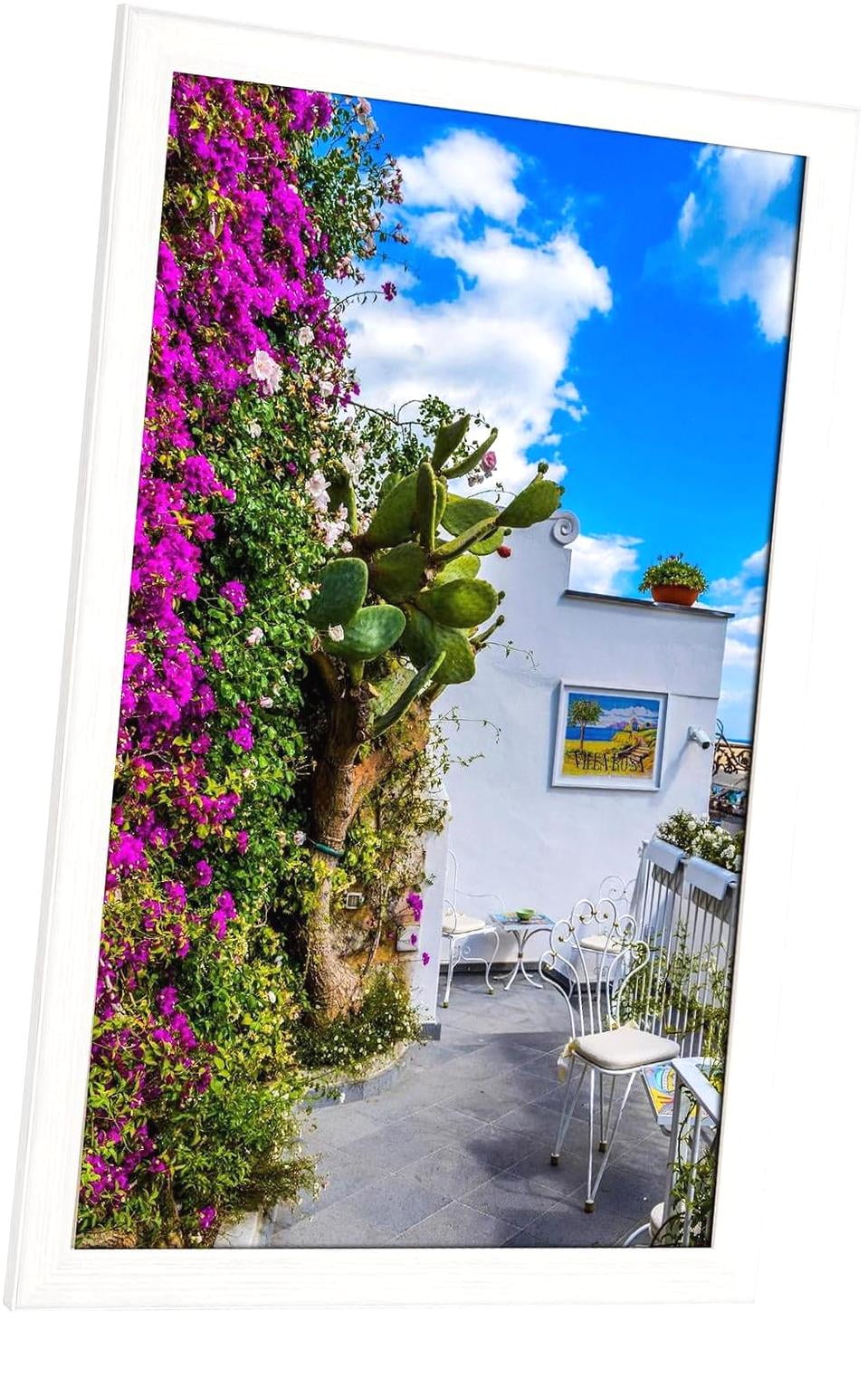 Dreamtimes 20x25 Wooden Frame in White, Natural Woodgrain 25x20 Inch ...