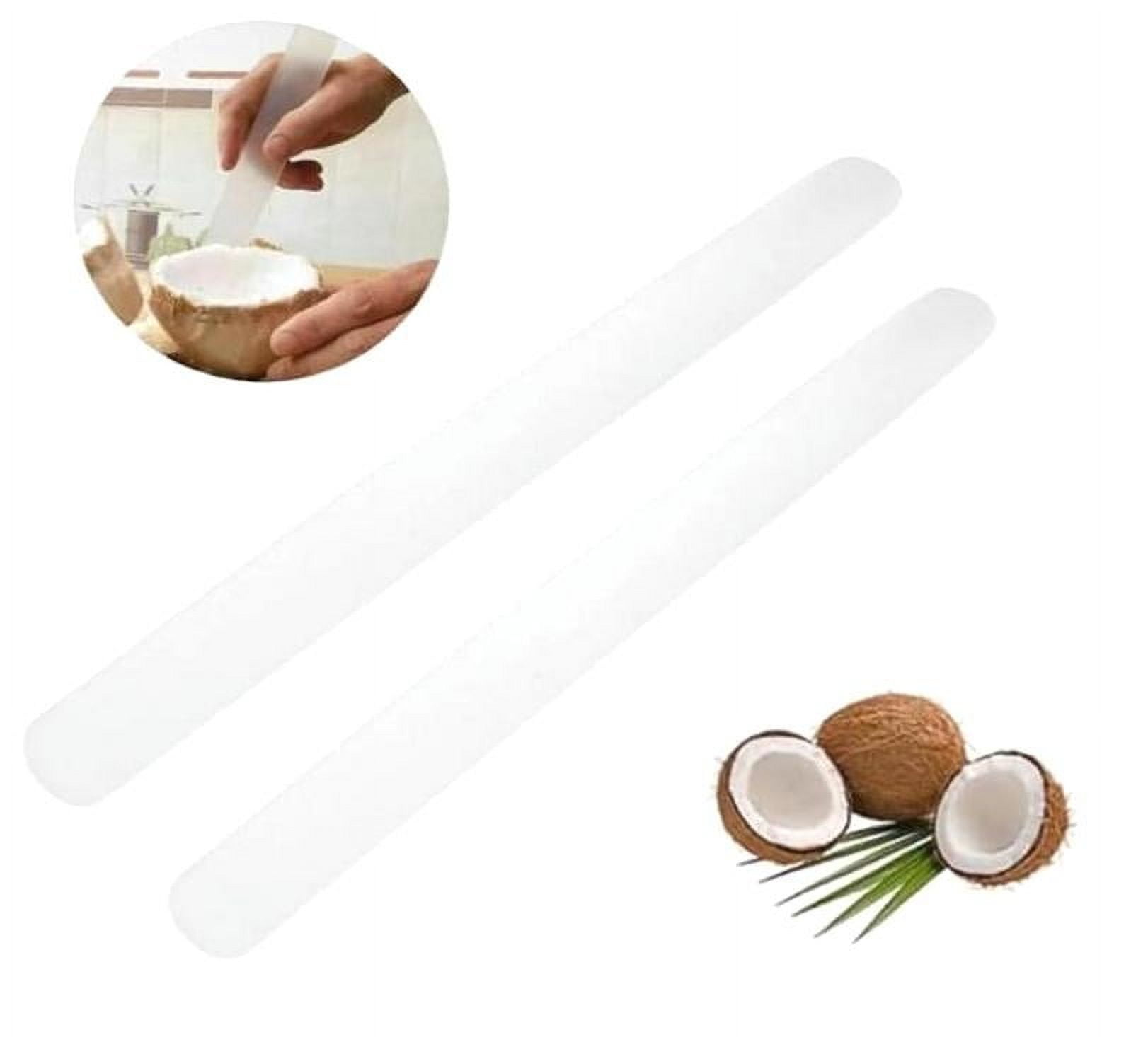 Dreamtimes 2Pcs White Coconut Opener, Coconut Meat Scraper, Soft and ...