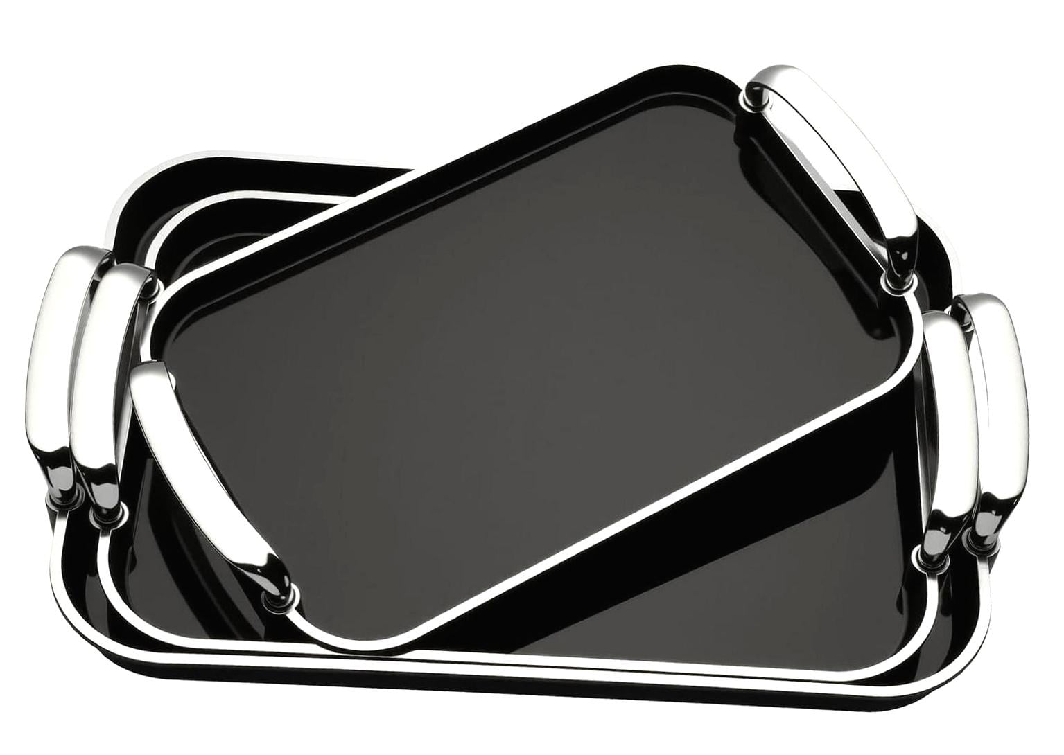 Dreamtimes 3 Pack Serving Tray with Handles, Stackable Trays for ...