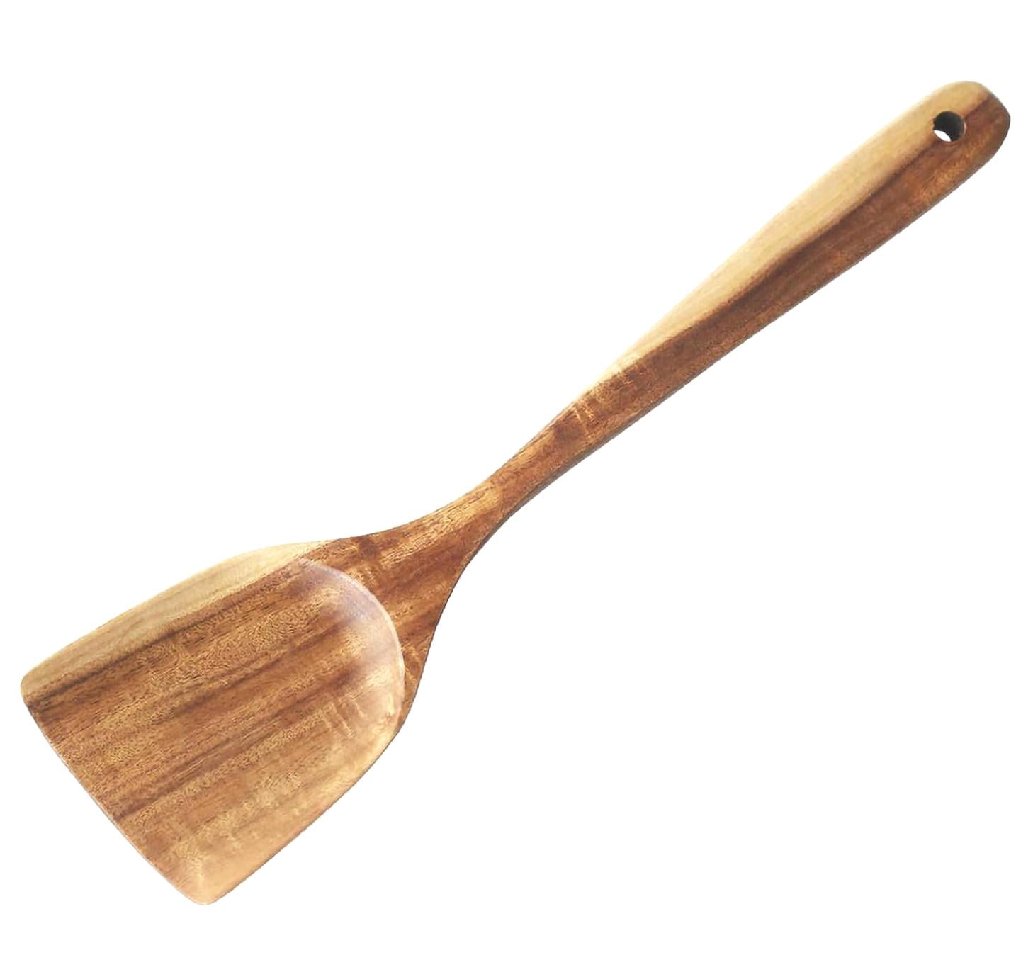 Dreamtimes 3-Piece Teak Wooden Wok Spatula Collection, Wooden Culinary ...
