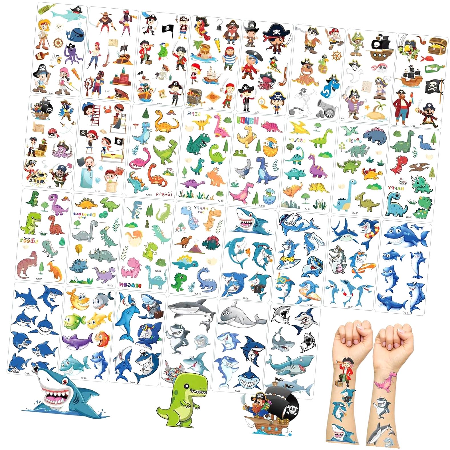 Dreamtimes 30 Sheets Tattoo Kit for , 289Pcs Adorable Fake Tattoos ...